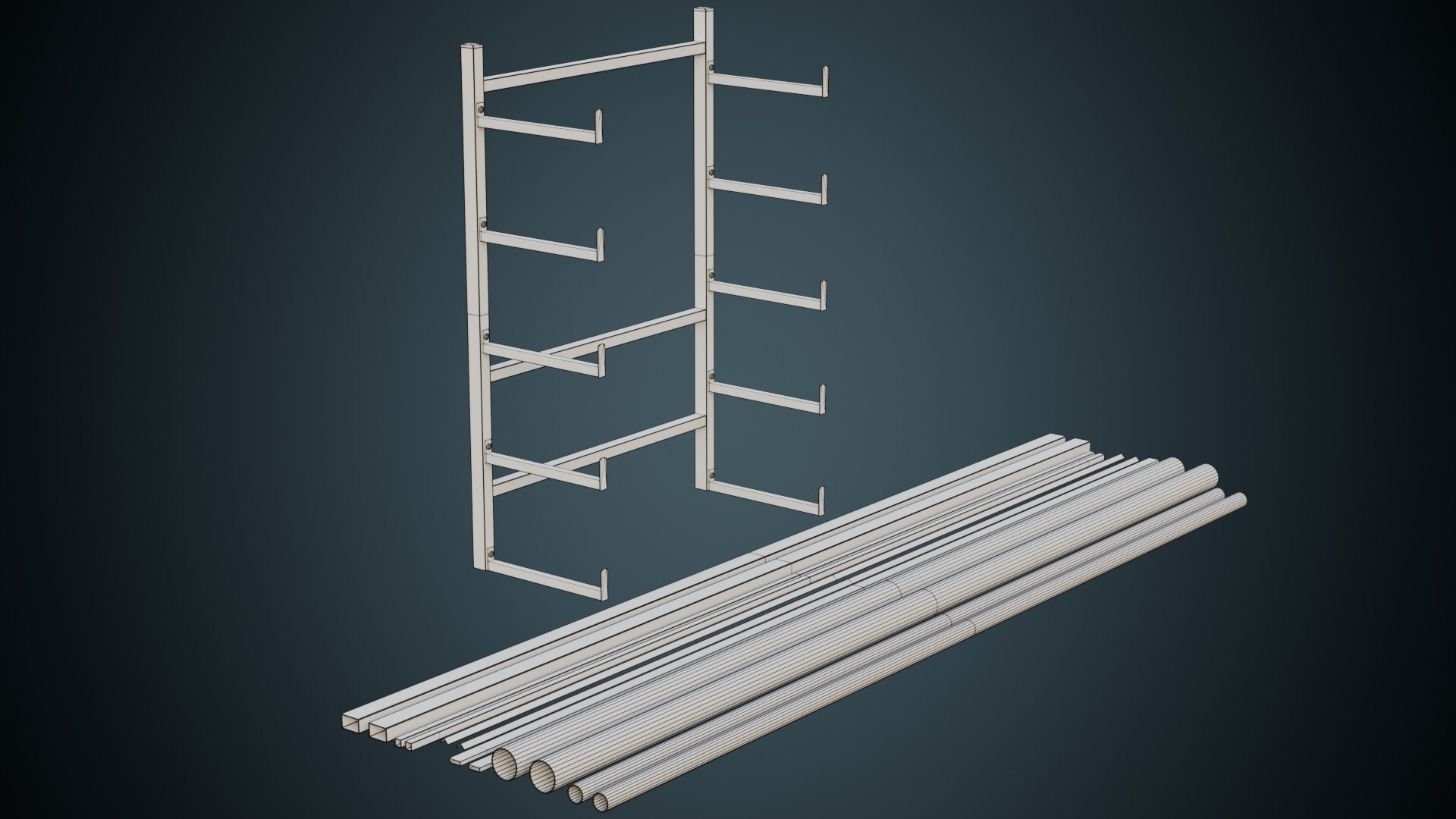 Pipe Rack 1A 3D Model - TurboSquid 2250793