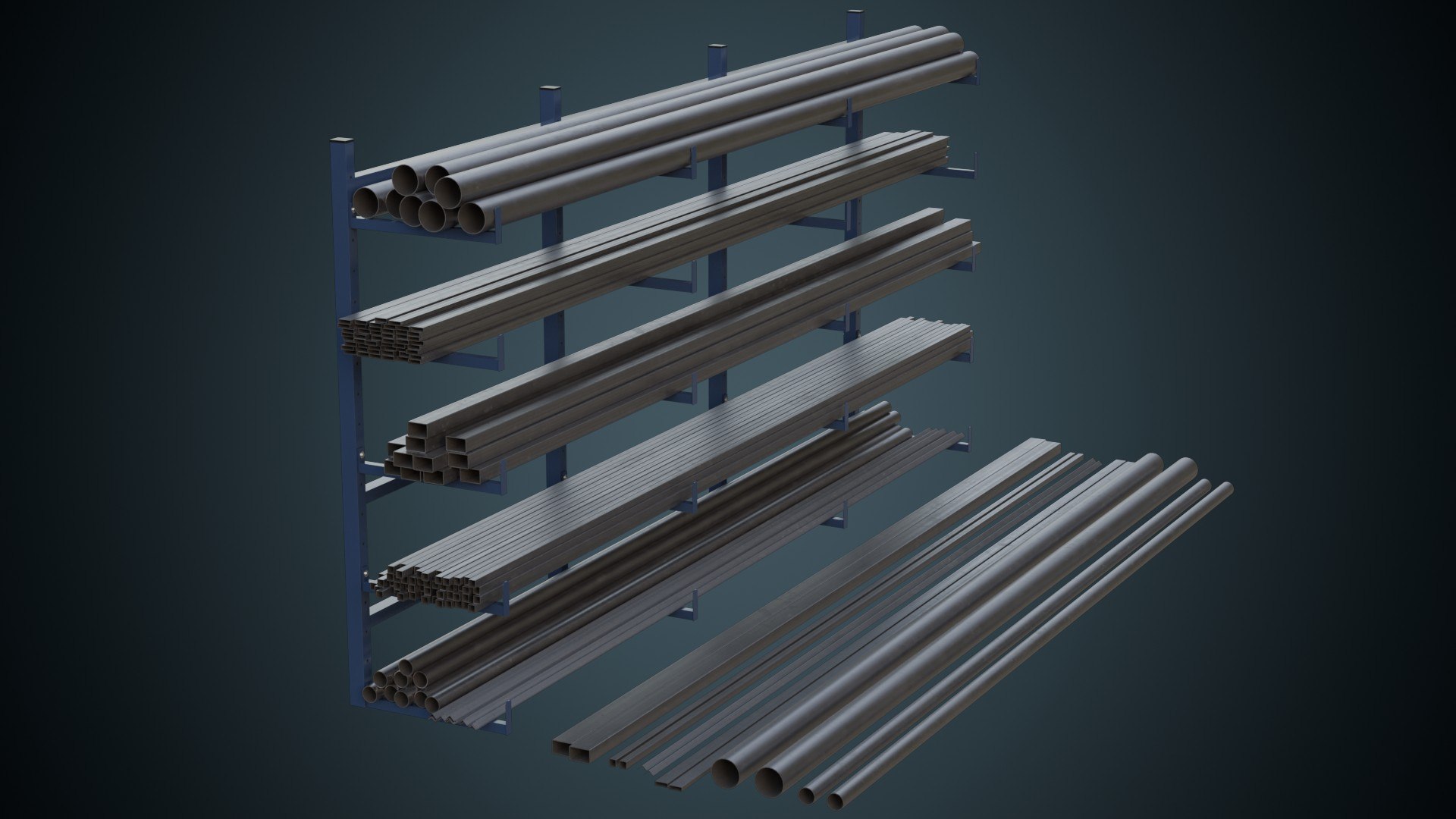 Pipe Rack 1A 3D Model - TurboSquid 2250793