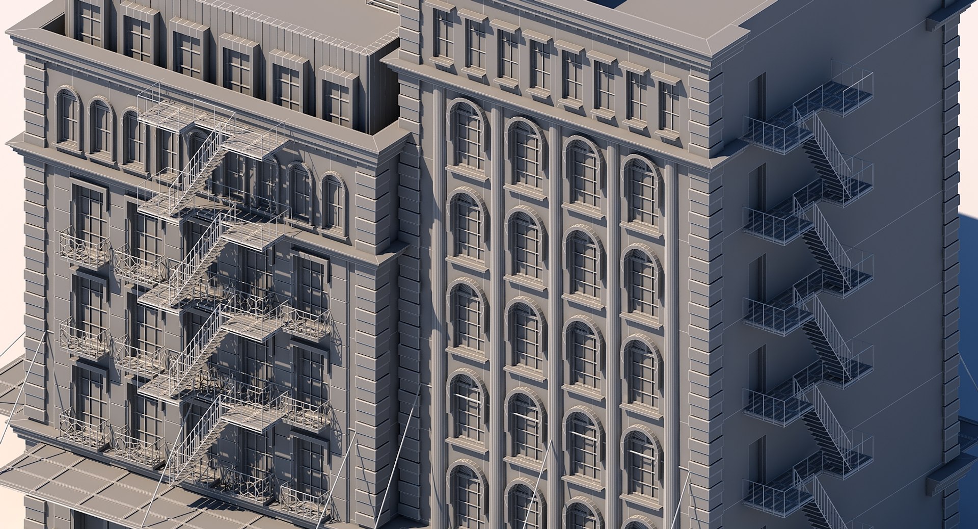 3D model tenement buildings - TurboSquid 1474694