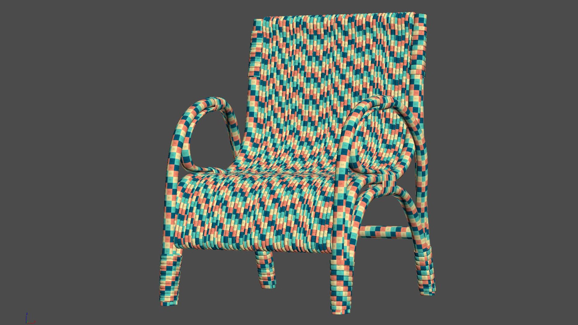 Elli Rattan Armchair By Bpoint Design Model - TurboSquid 2030861