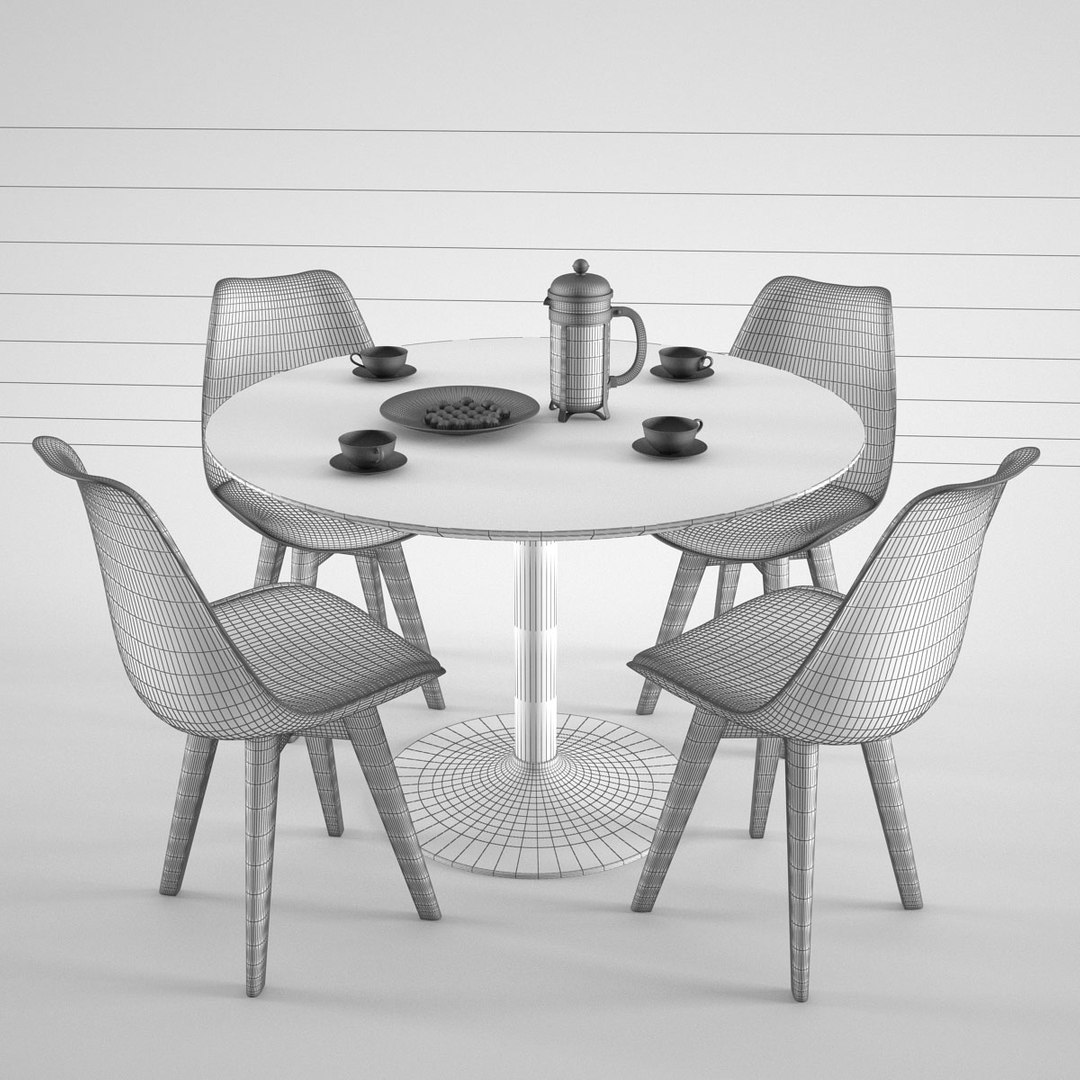 3d model habitat lance dining table
