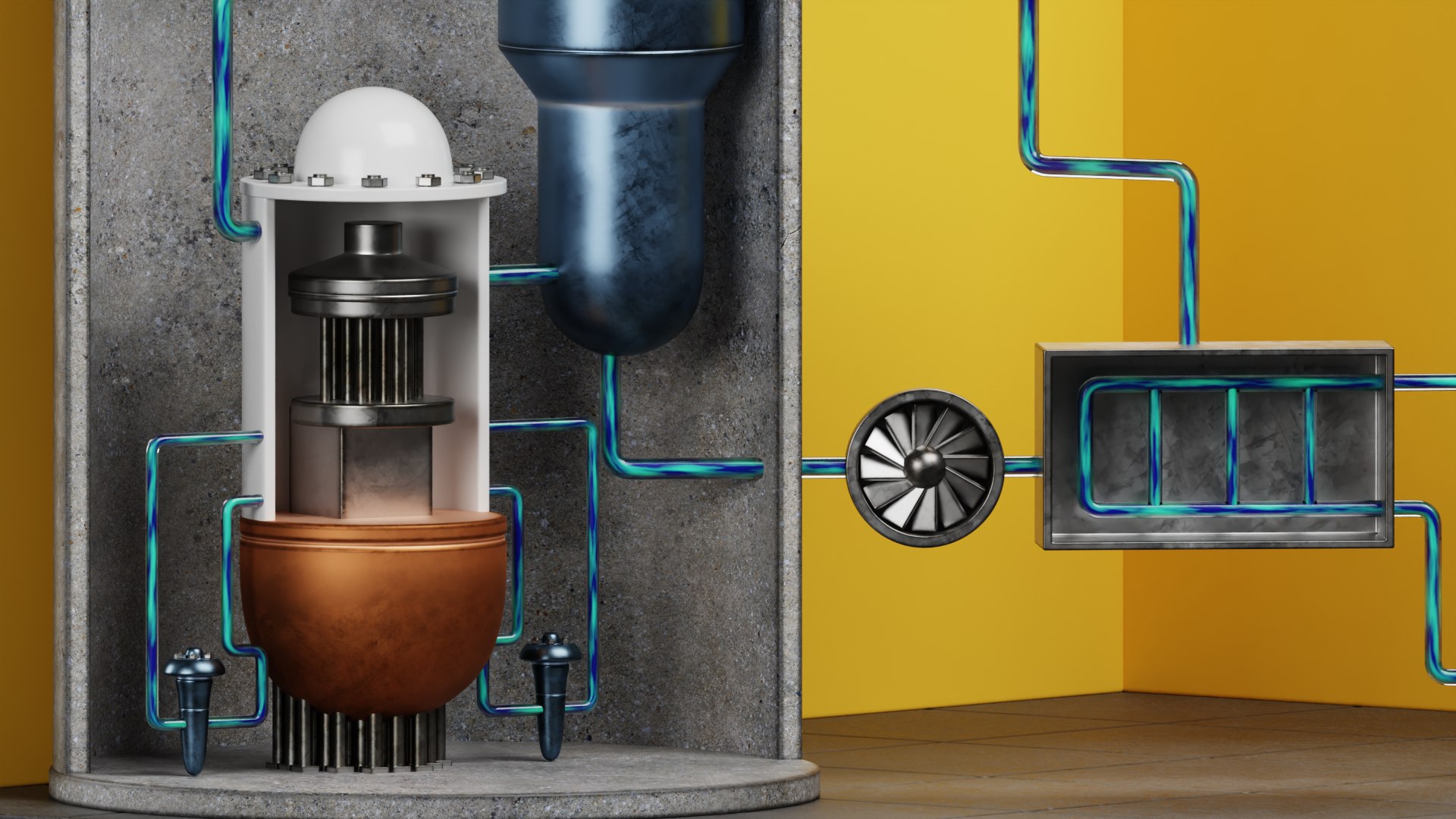 3D Nuclear Reactor - Animated Isometric Power Plant - TurboSquid 2368044