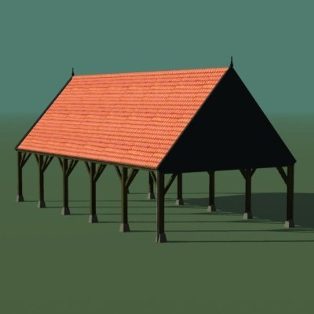 free country-barn 3d model