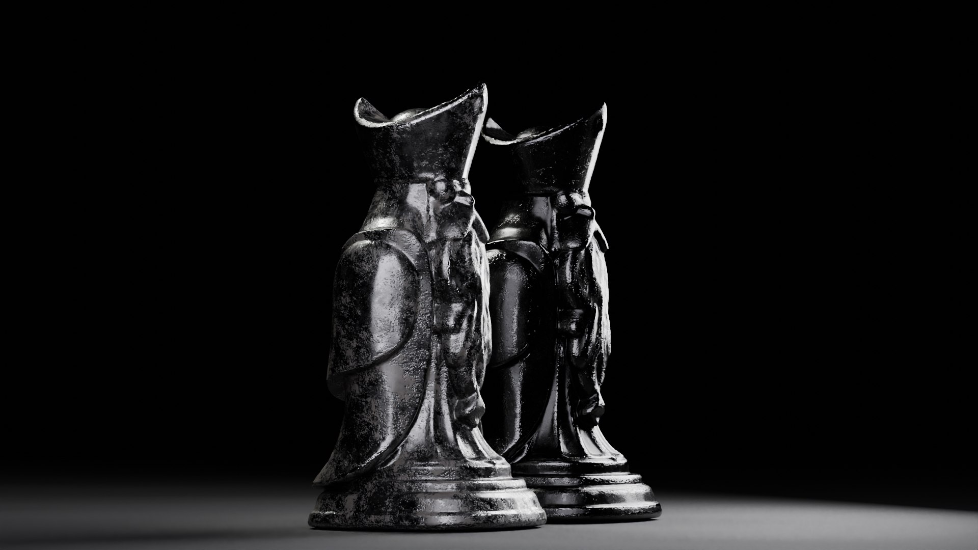 Bishop - Realistic Metallic Bishop Chess Piece 3D Model - TurboSquid ...
