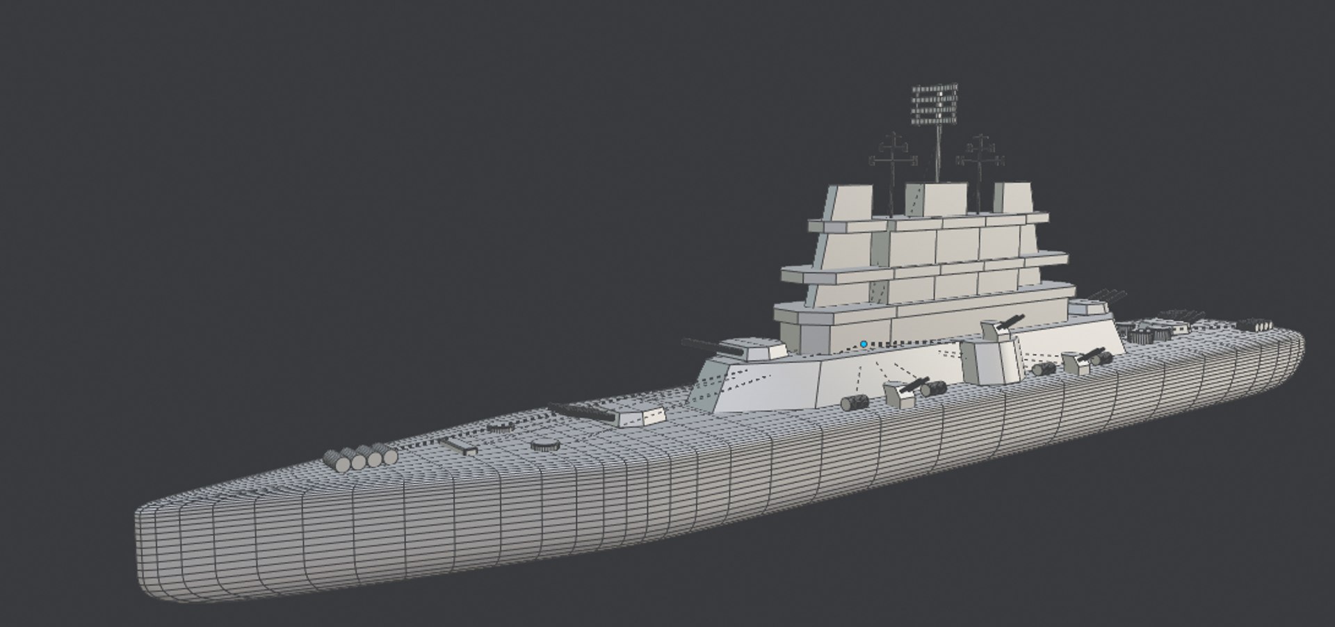 3D cartoon battleship - TurboSquid 1636196