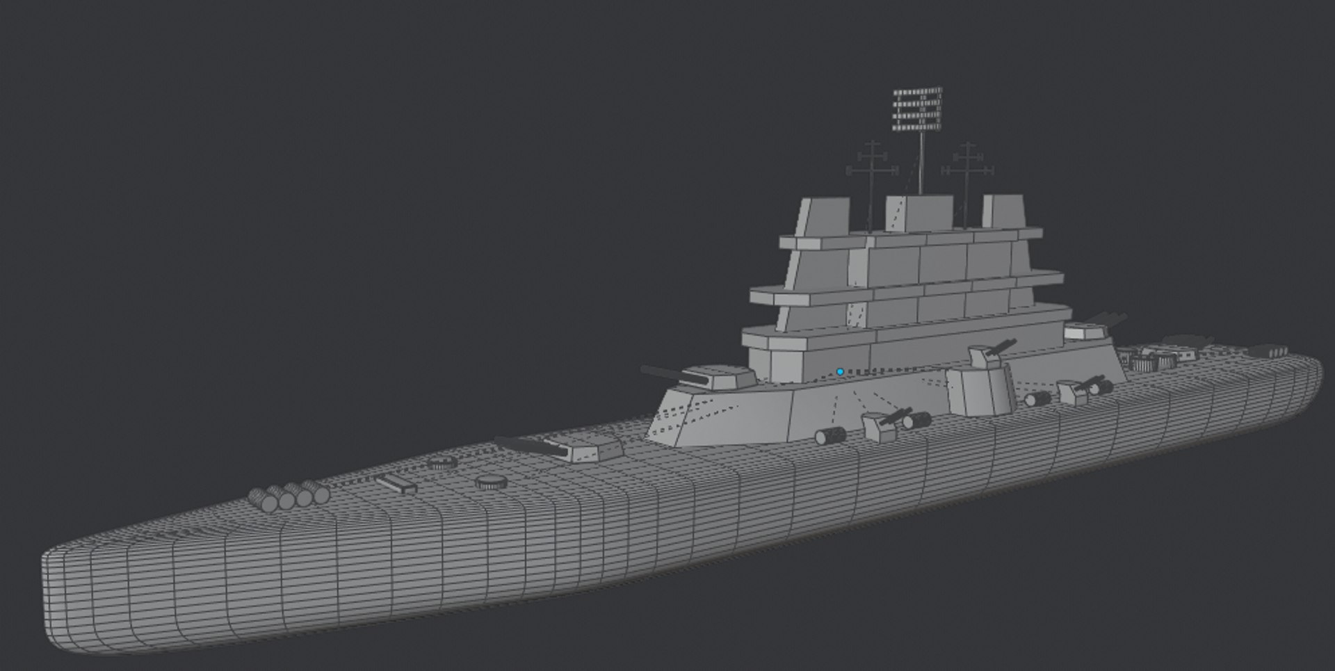 3D cartoon battleship - TurboSquid 1636196
