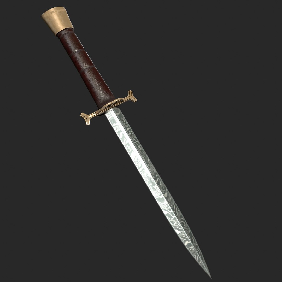 Simple Dagger 3D Model - TurboSquid 1575361