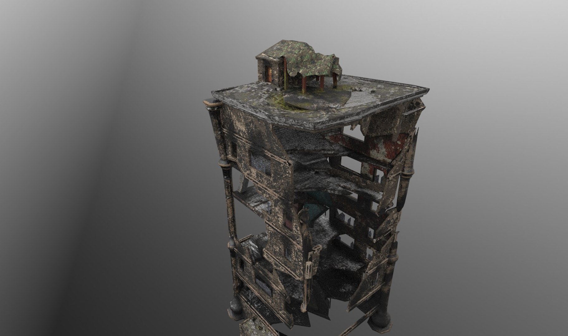 3D Model Ruin Building - TurboSquid 1389096