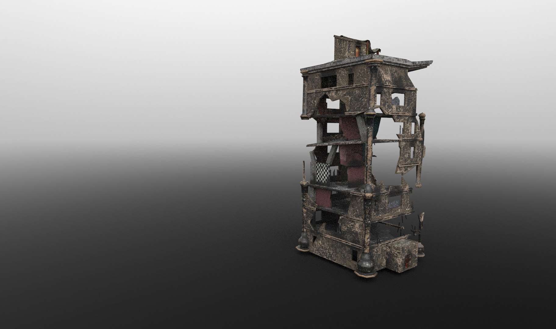 3D Model Ruin Building - TurboSquid 1389096