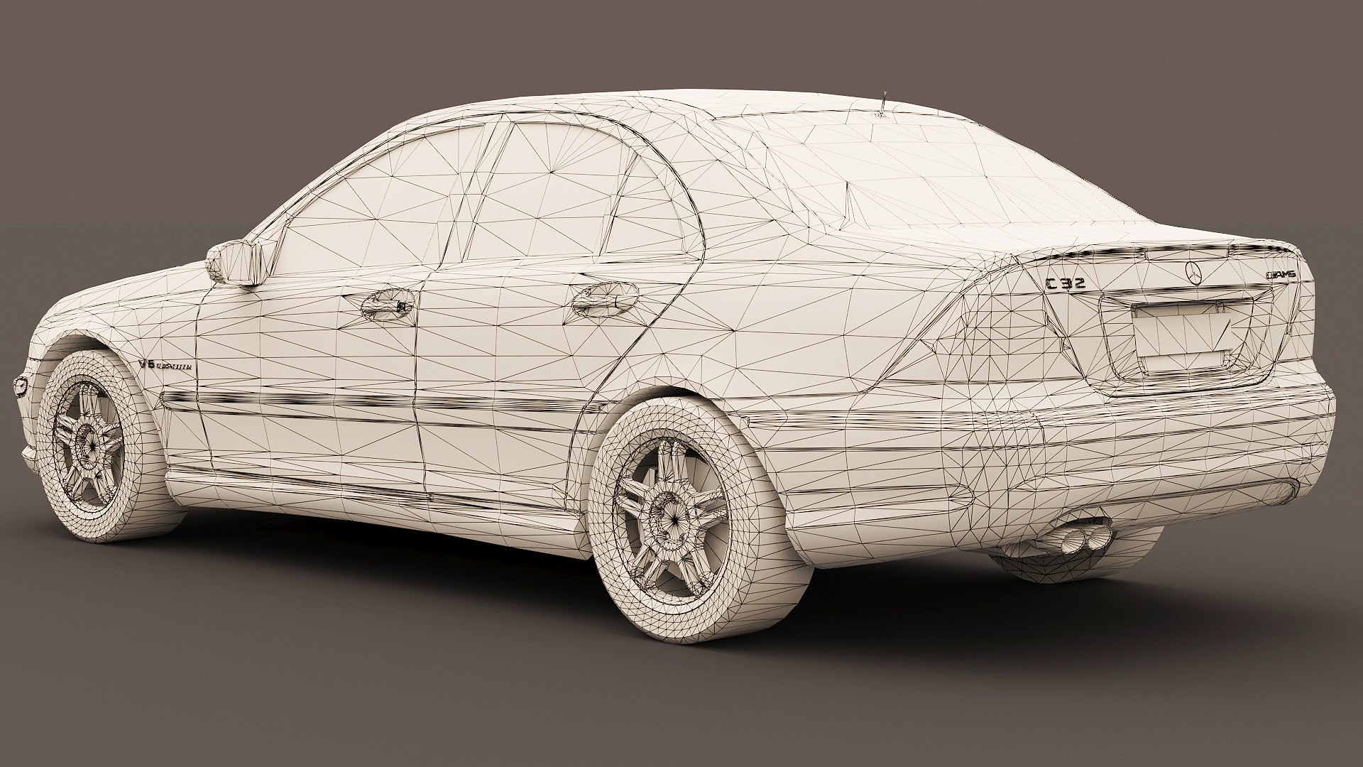 3D Mercedes Benz Amg C32 2002 Model - TurboSquid 2188201