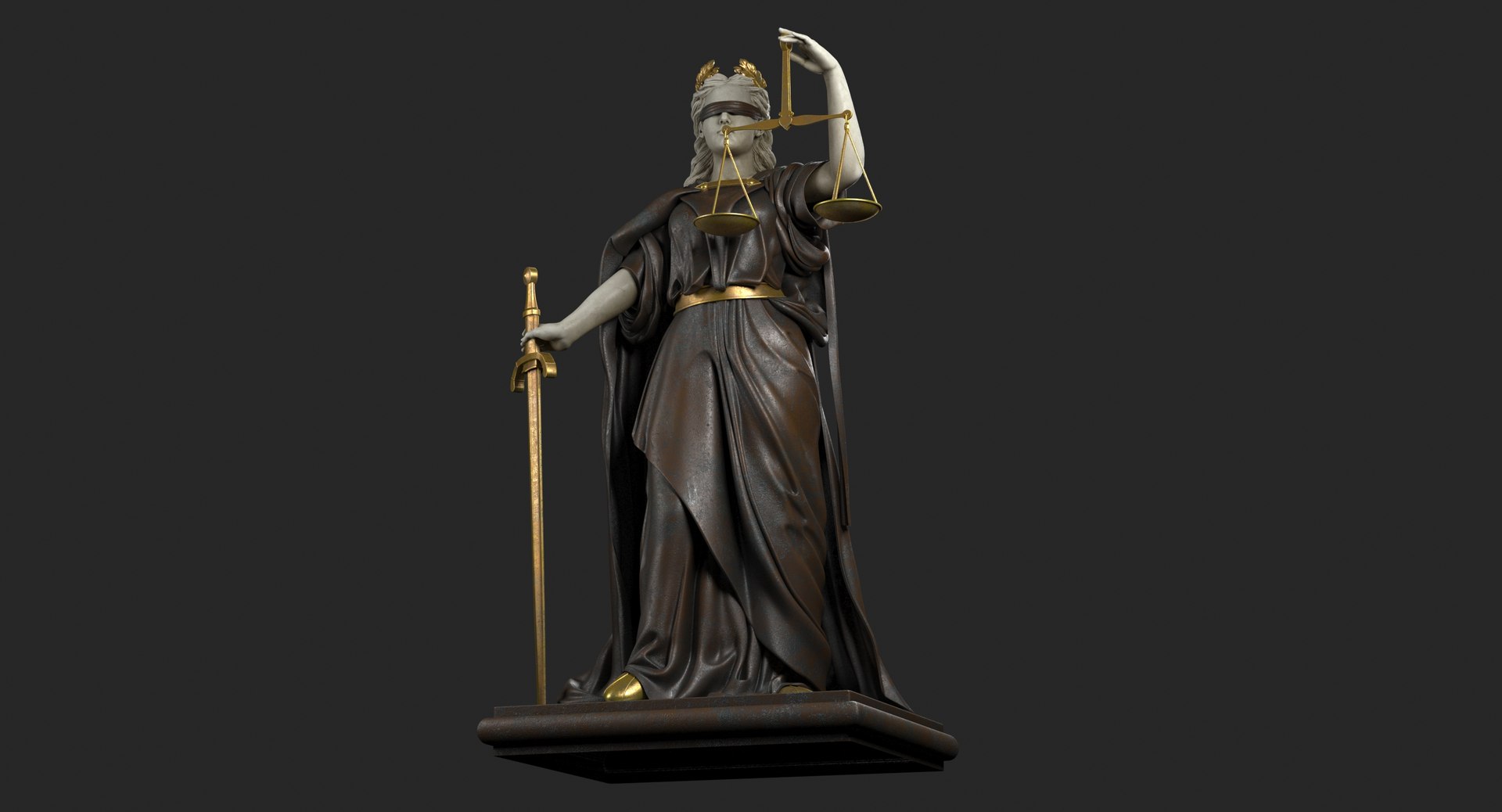 3D Lady Justice Model - TurboSquid 1338476