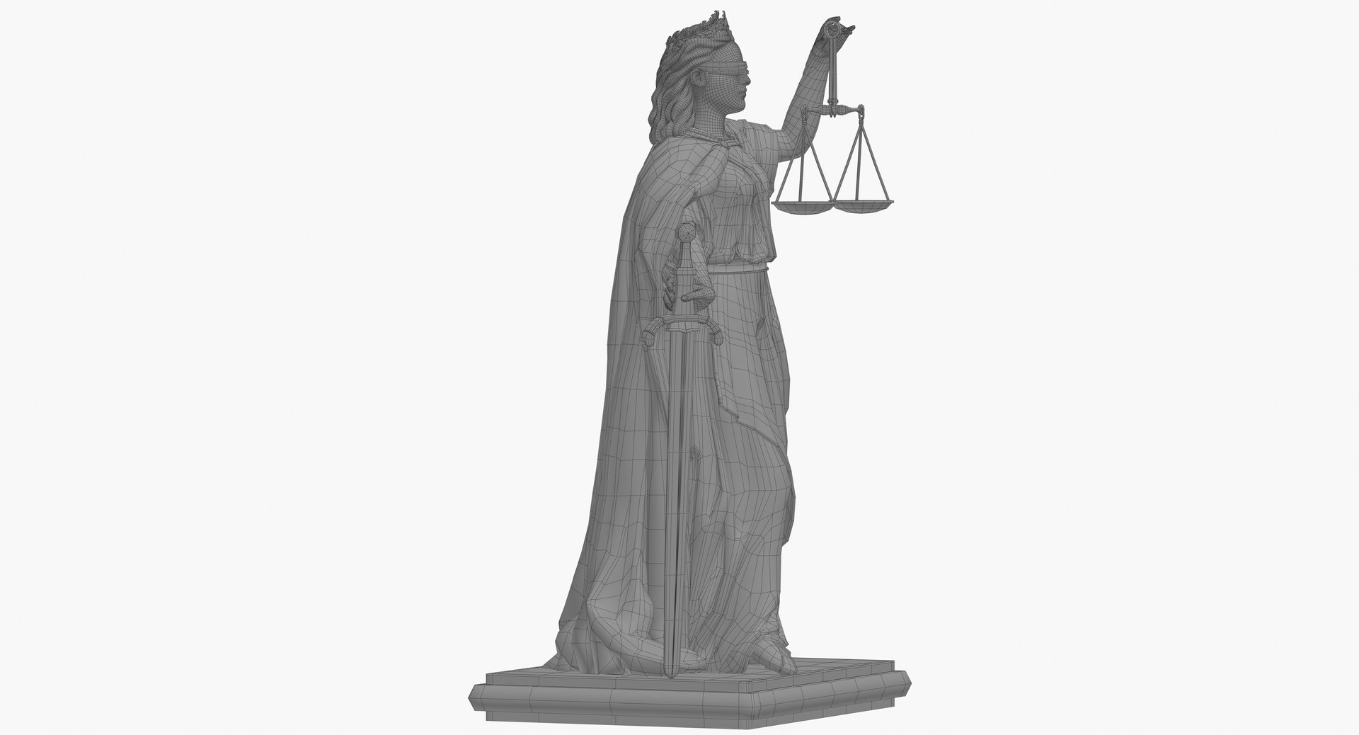 3D Lady Justice Model - TurboSquid 1338476