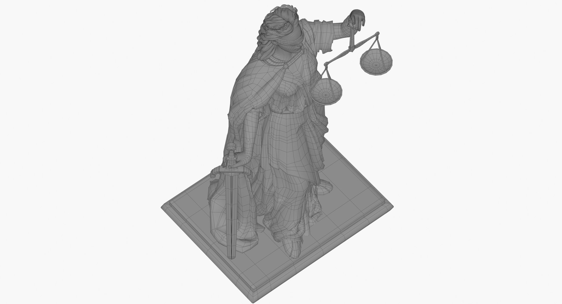 3D Lady Justice Model - TurboSquid 1338476