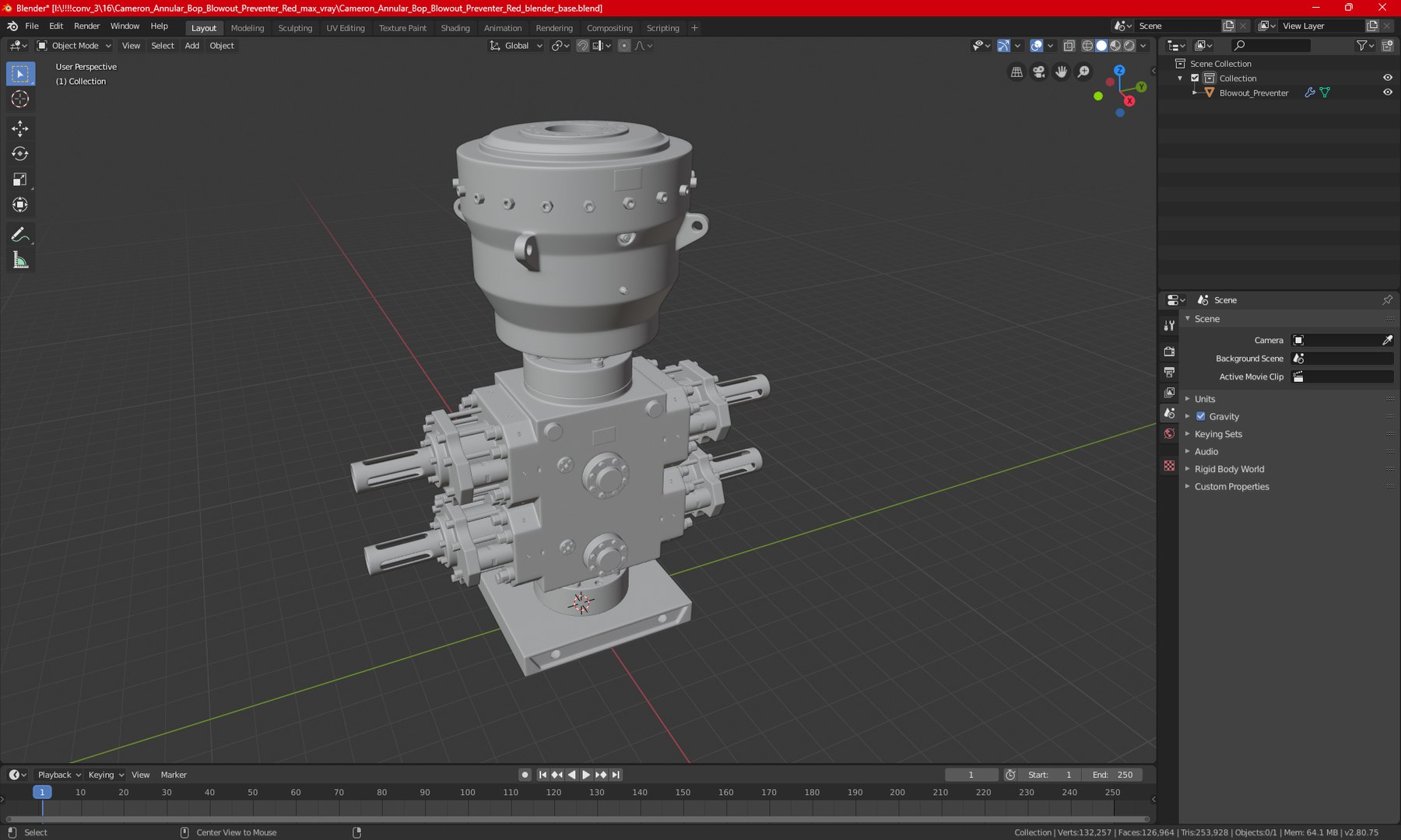 3D Industrial Hydraulic Pump Unit Blue Model - TurboSquid 2235525