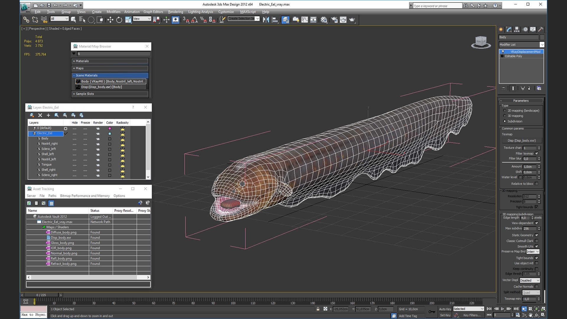 3D electric eel - TurboSquid 1486494