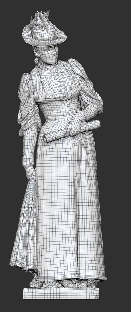 3D Lady Sculpture Model - TurboSquid 2264241