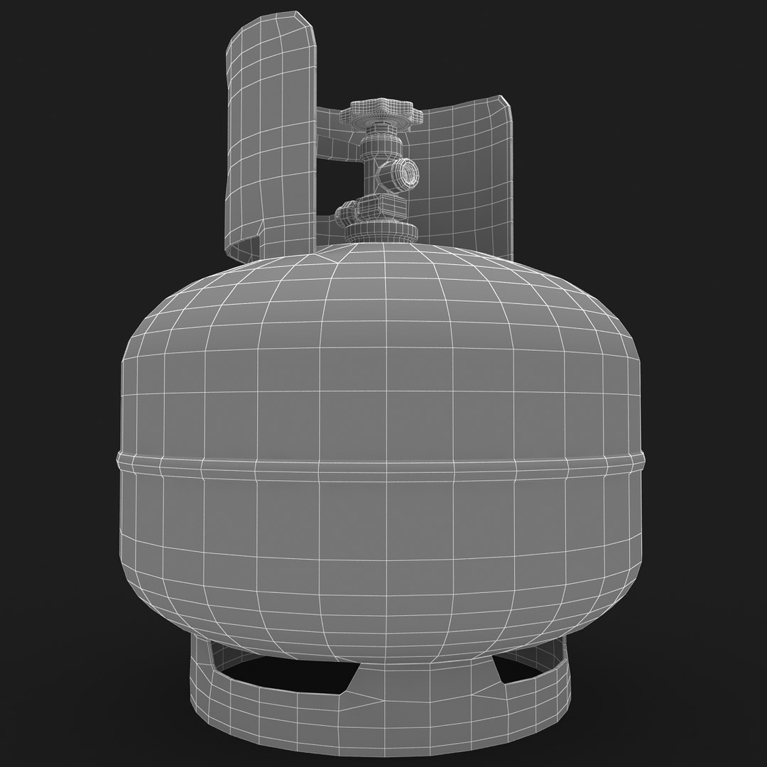 3d model gas cylinder 1