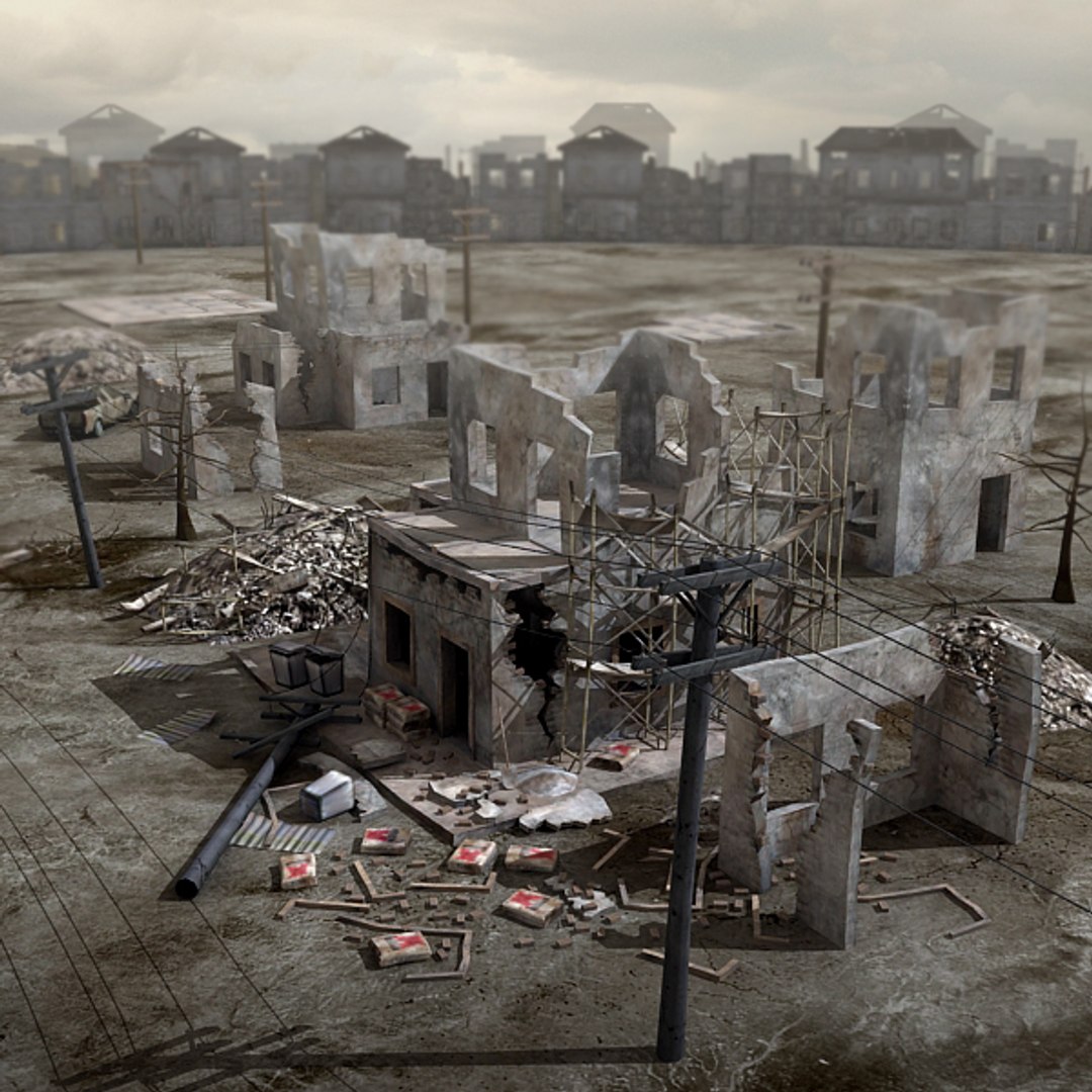 3ds Max Ruined Scene