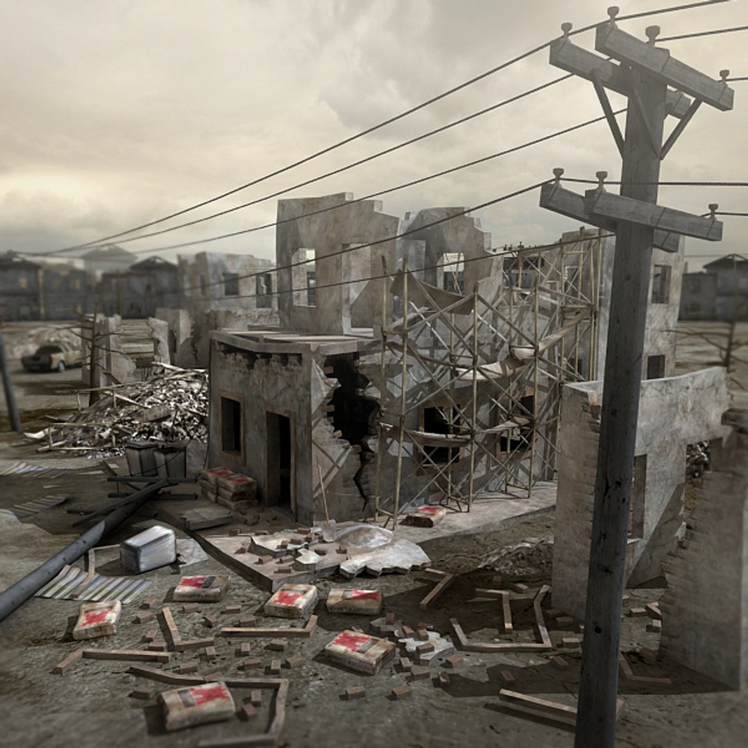 3ds Max Ruined Scene