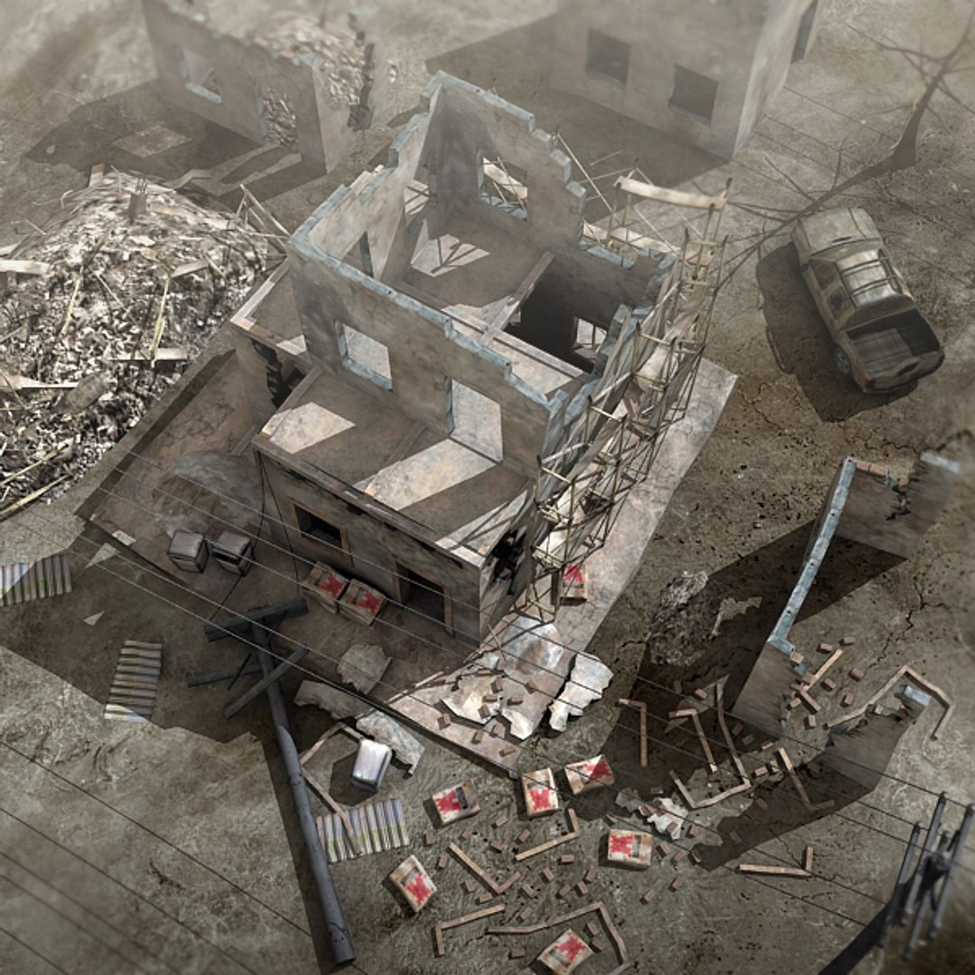 3ds Max Ruined Scene