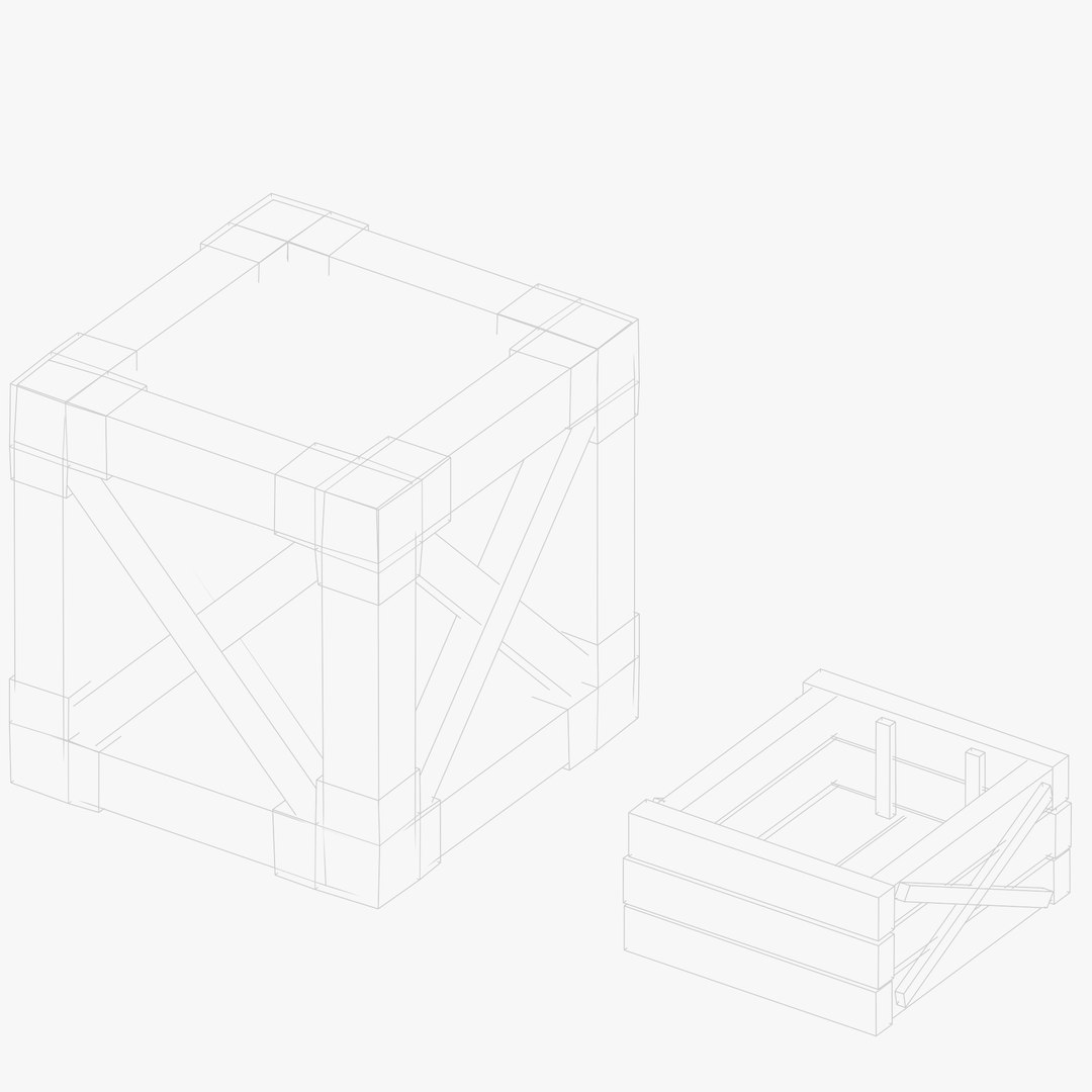 Stylized Wooden Boxes Model - TurboSquid 2166877