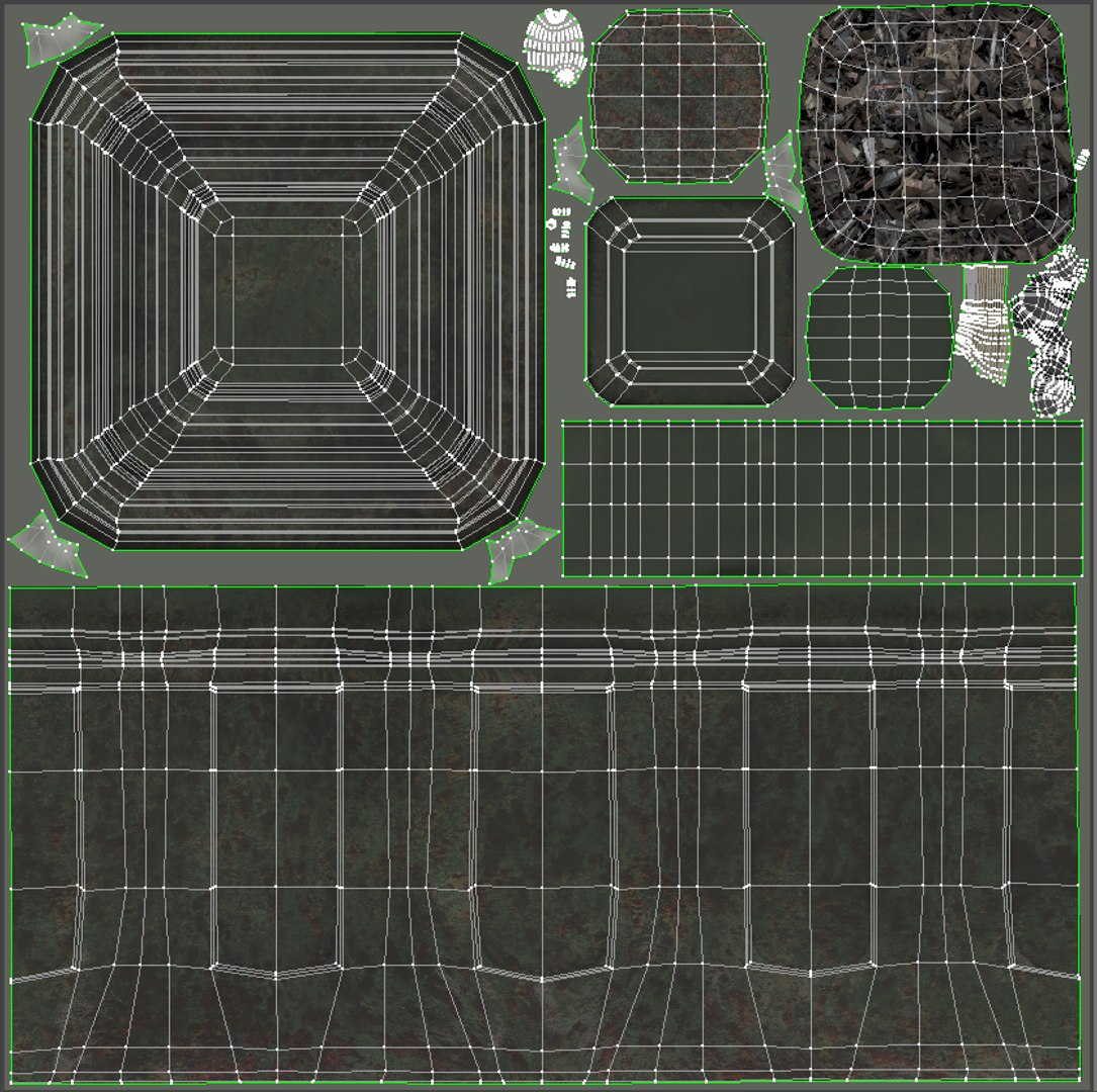 3d Trash Box Contains Model
