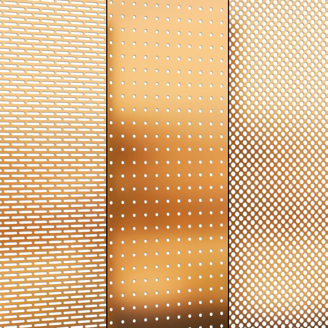 3D perforated panels set model - TurboSquid 1465006