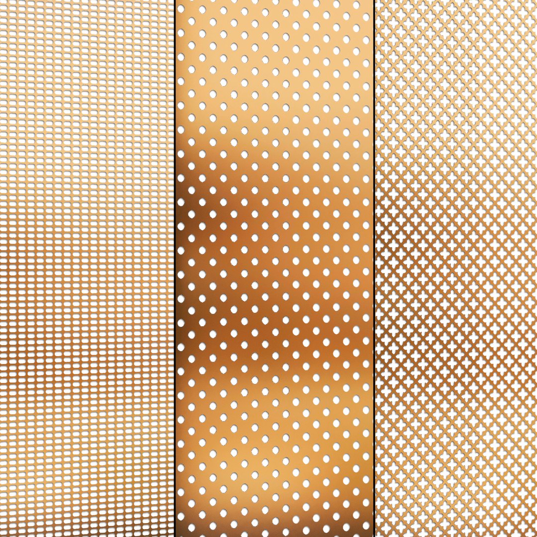 3D perforated panels set model - TurboSquid 1465006