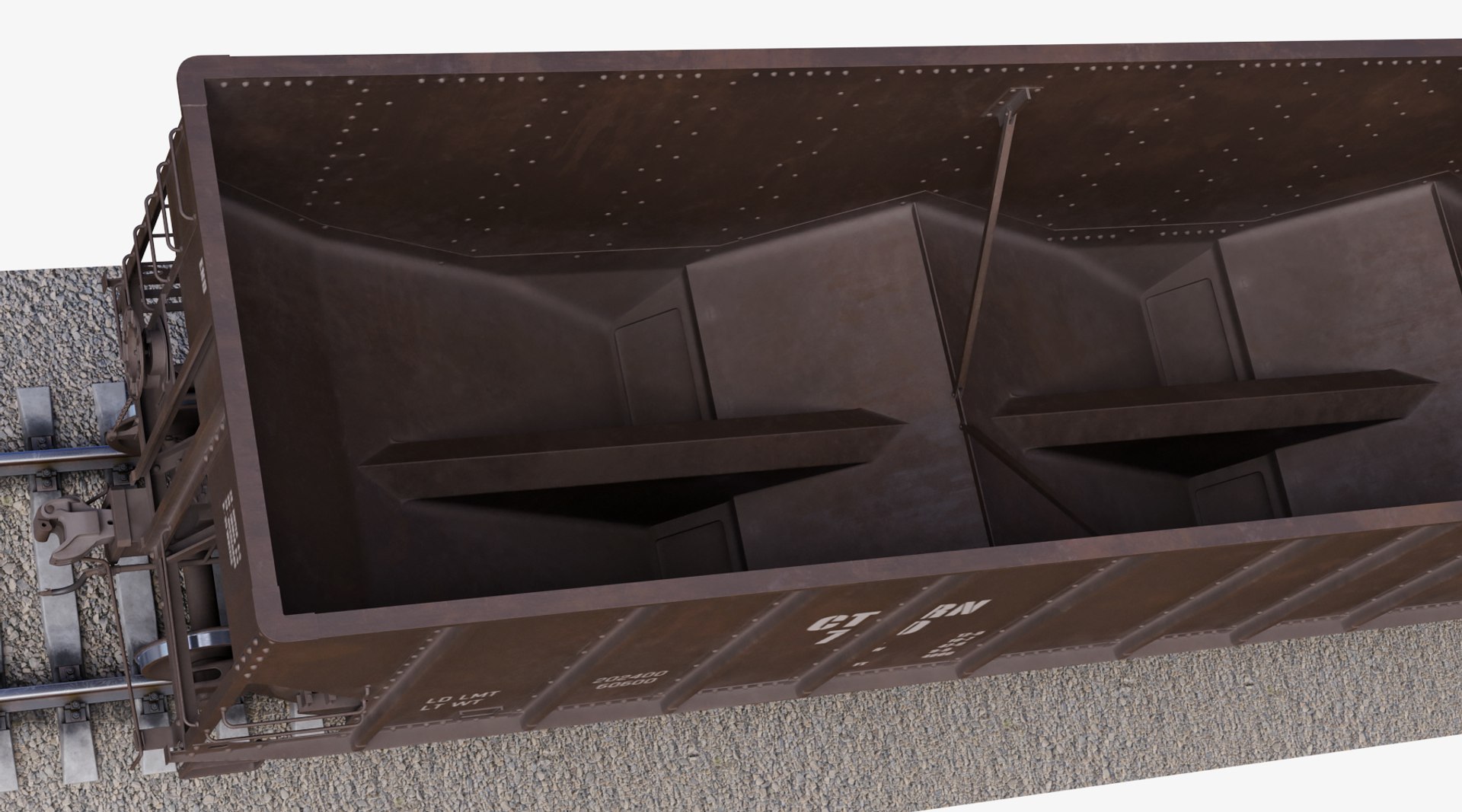 3D h351 open hopper rail model - TurboSquid 1433651