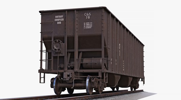 modelo 3d Carro vagón de tolva superior abierta H351 - TurboSquid 1433651