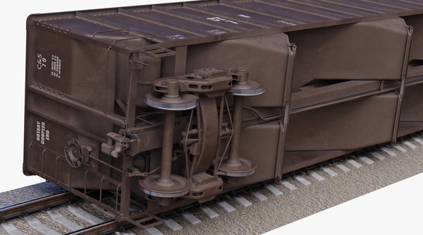 modelo 3d Carro vagón de tolva superior abierta H351 - TurboSquid 1433651