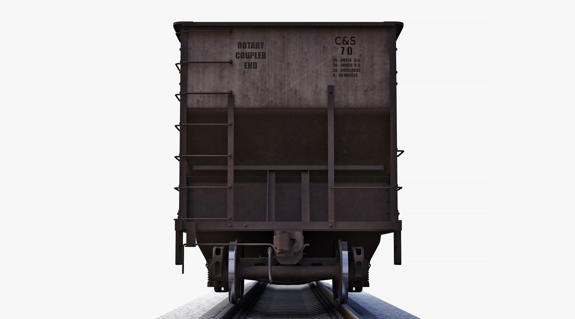 3D h351 open hopper rail model - TurboSquid 1433651