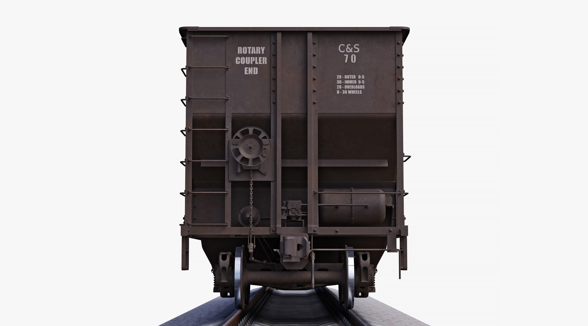 3D h351 open hopper rail model - TurboSquid 1433651