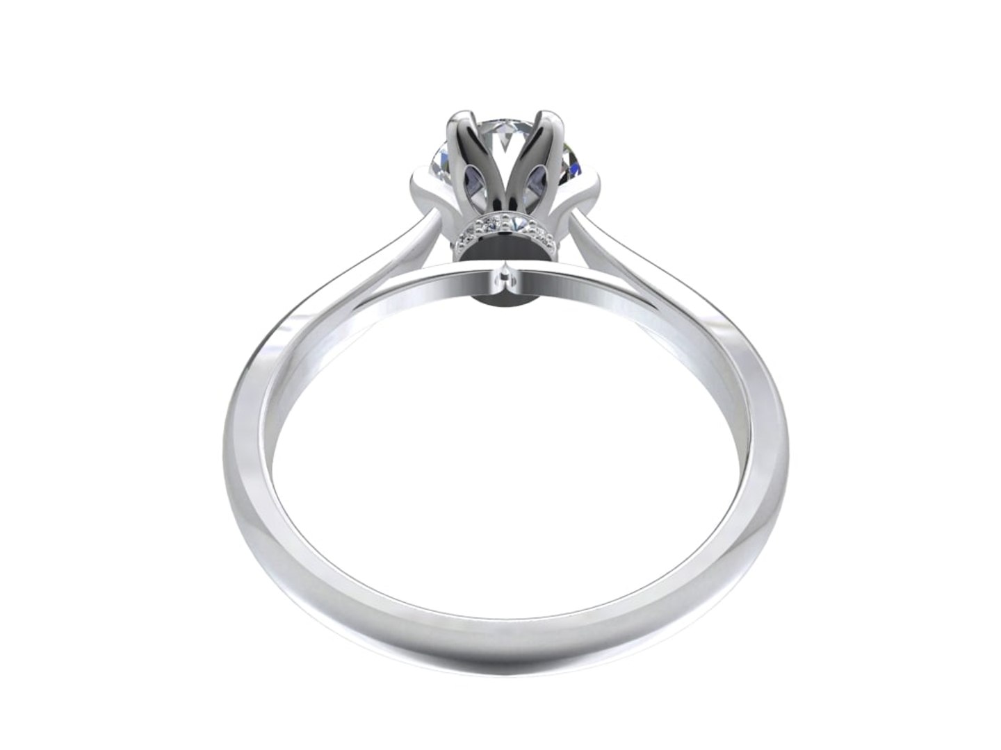 Engagement ring solitaire diamond render model - TurboSquid 1622147