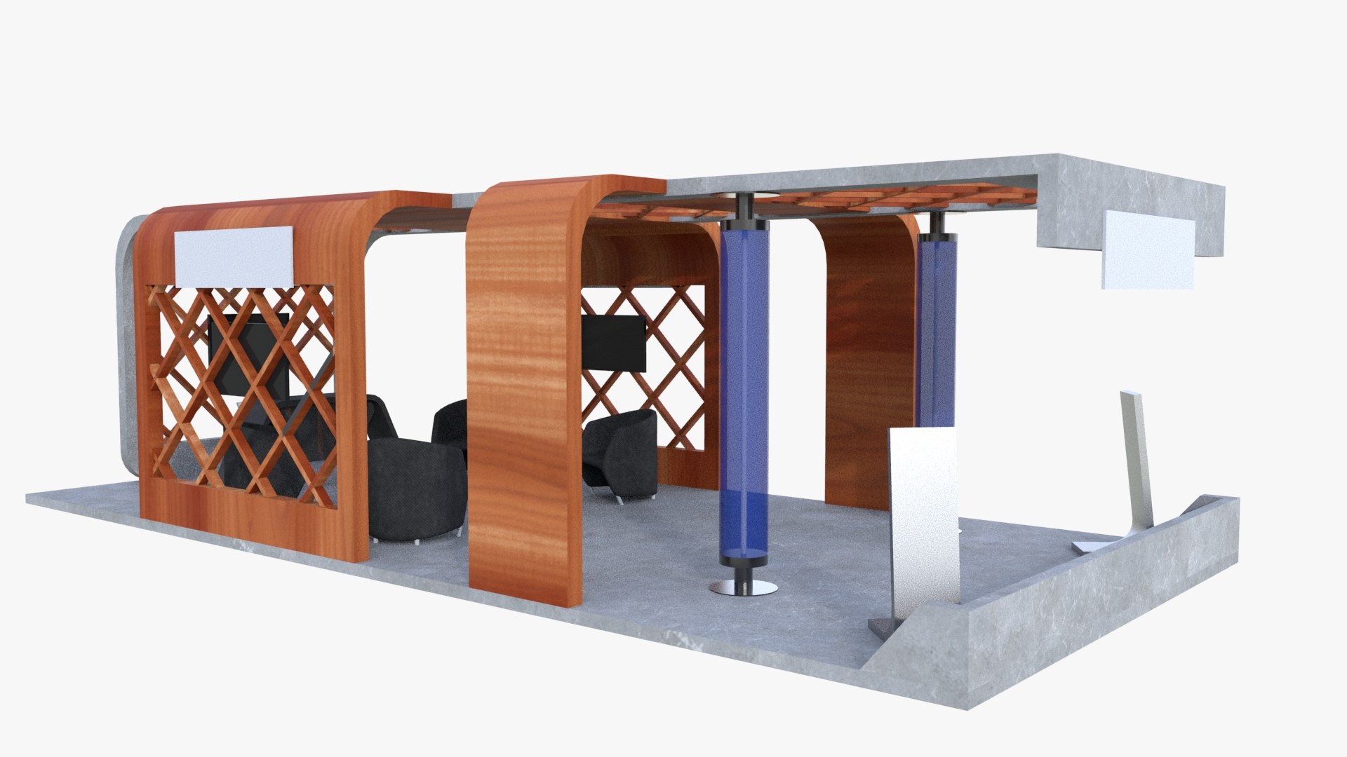 Exhibition Stands 3D Model - TurboSquid 1900268