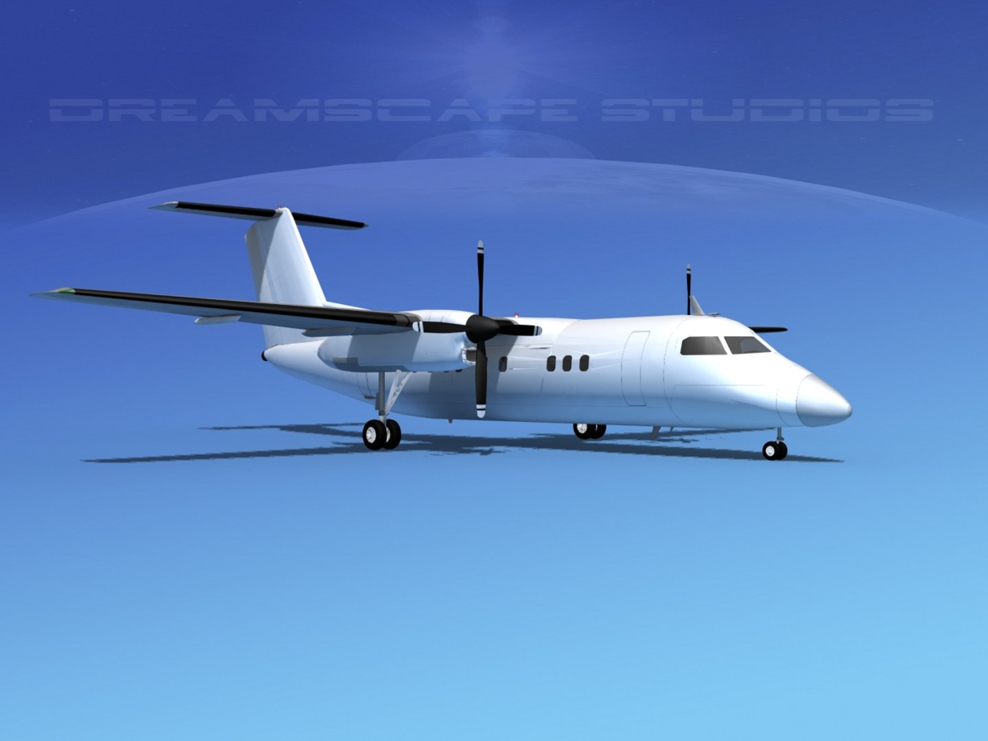 Dhc-8-100 Dash 8 3ds