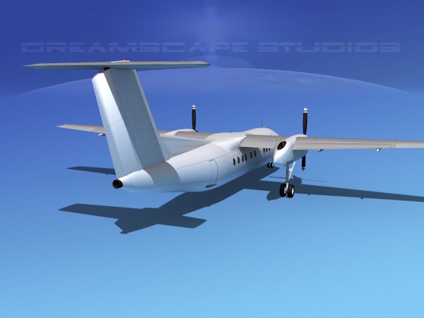 Dhc-8-100 Dash 8 3ds