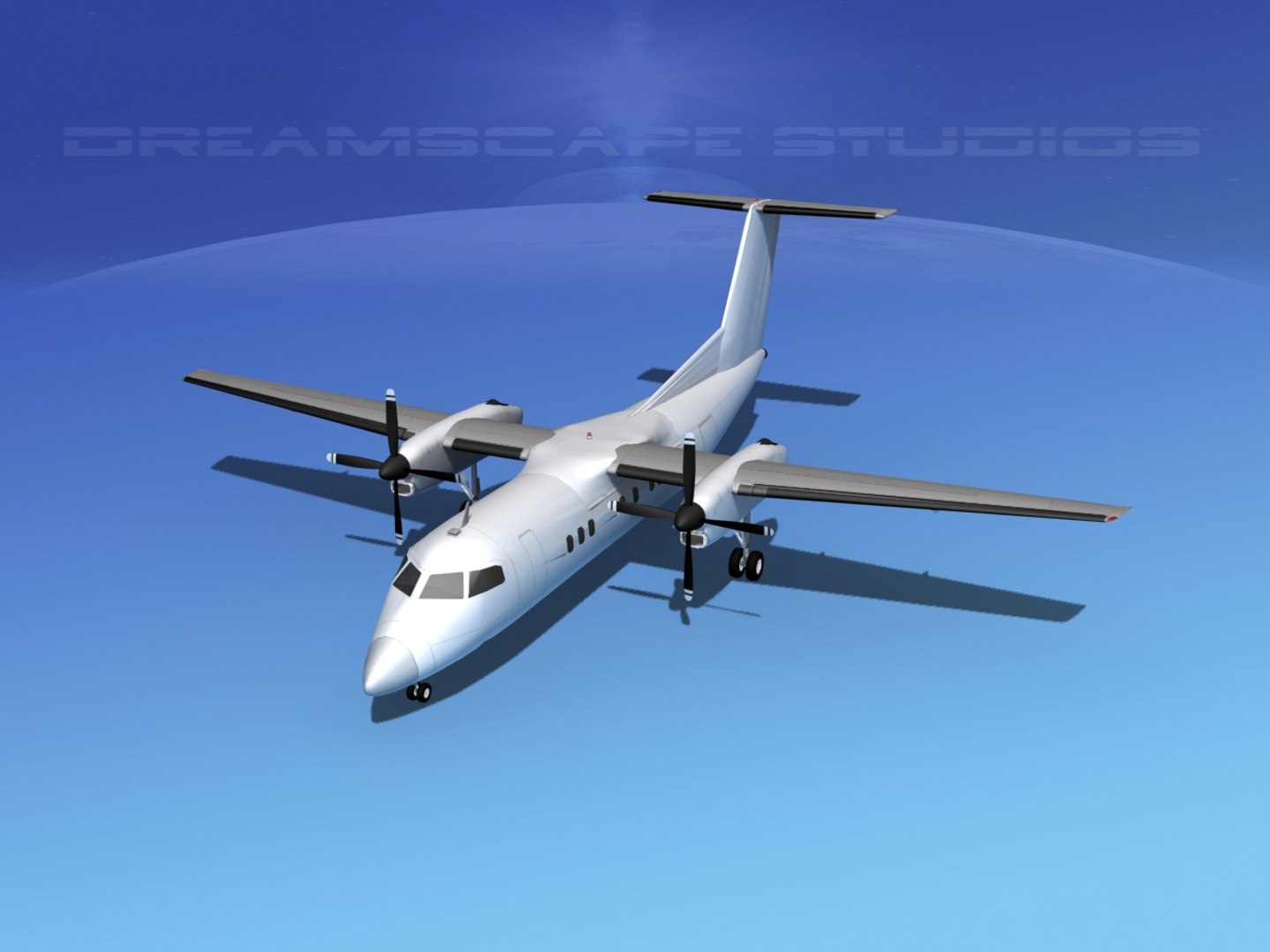 Dhc-8-100 Dash 8 3ds
