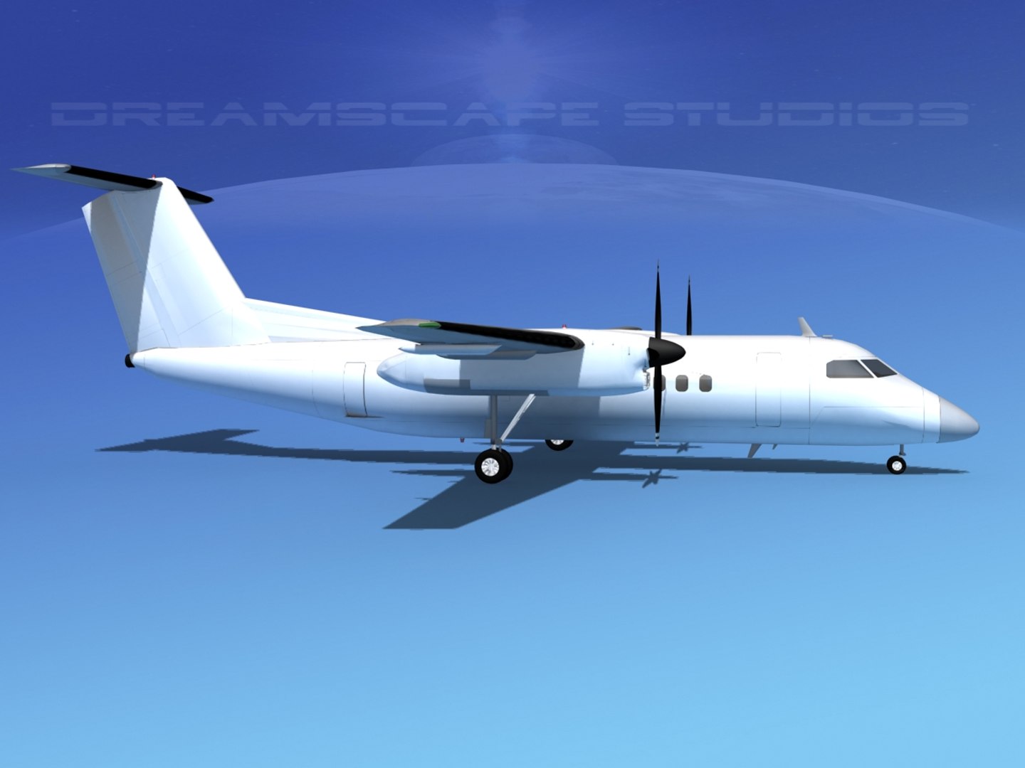 Dhc-8-100 Dash 8 3ds