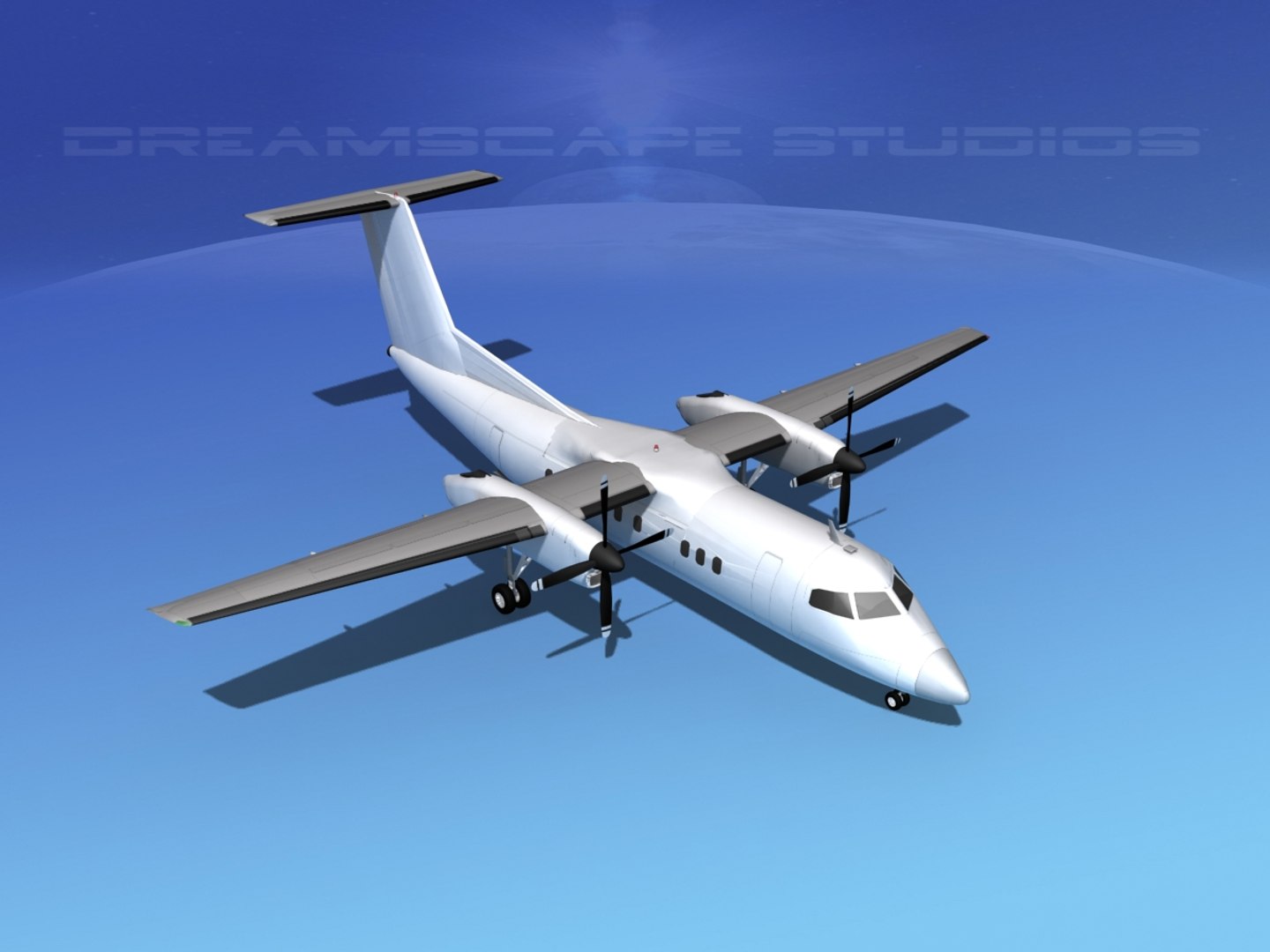 Dhc-8-100 Dash 8 3ds