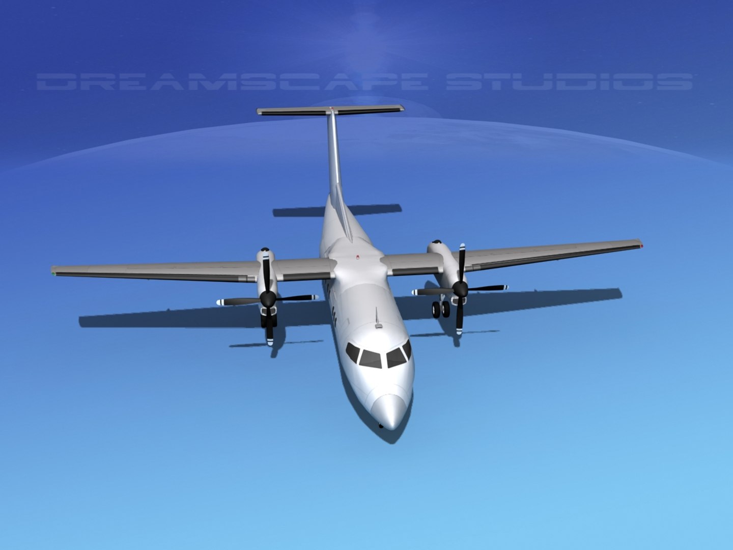 Dhc-8-100 Dash 8 3ds
