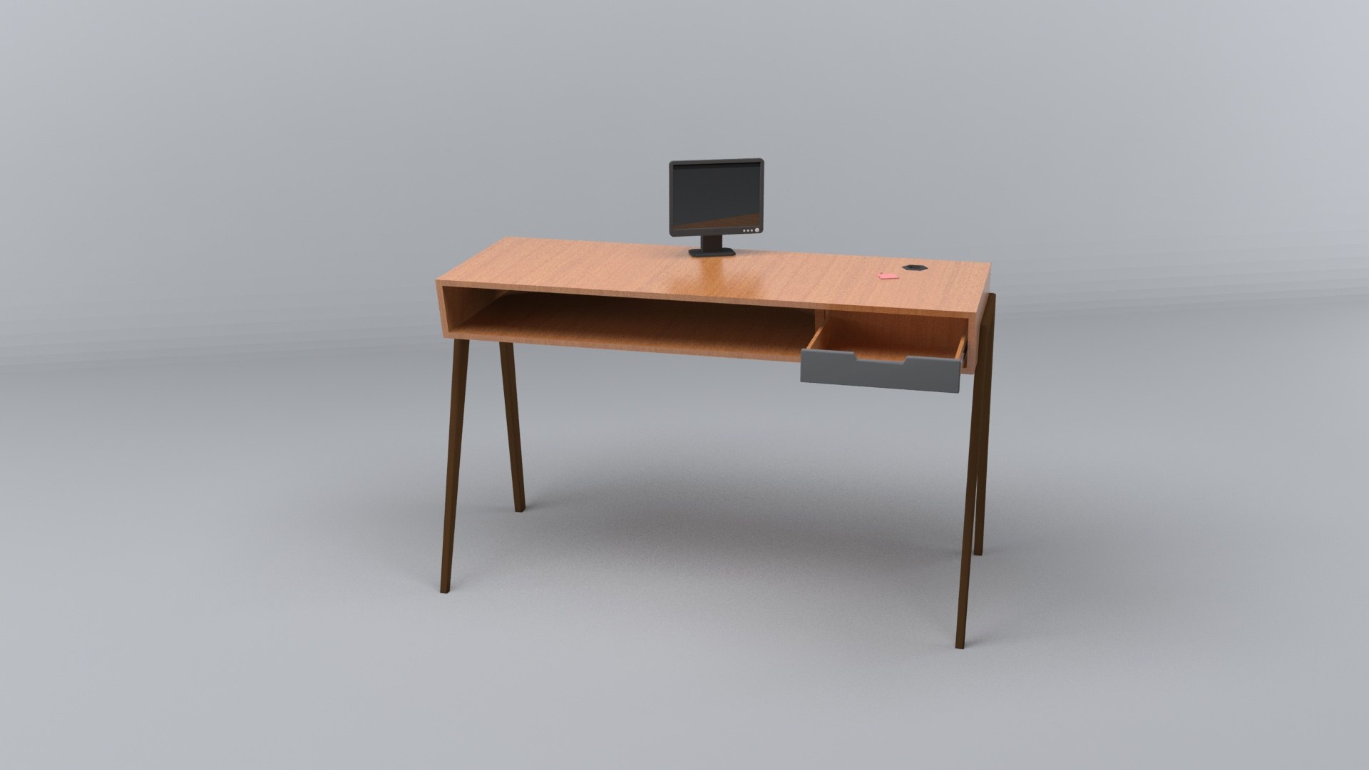 Desk Modern Office 3d Model