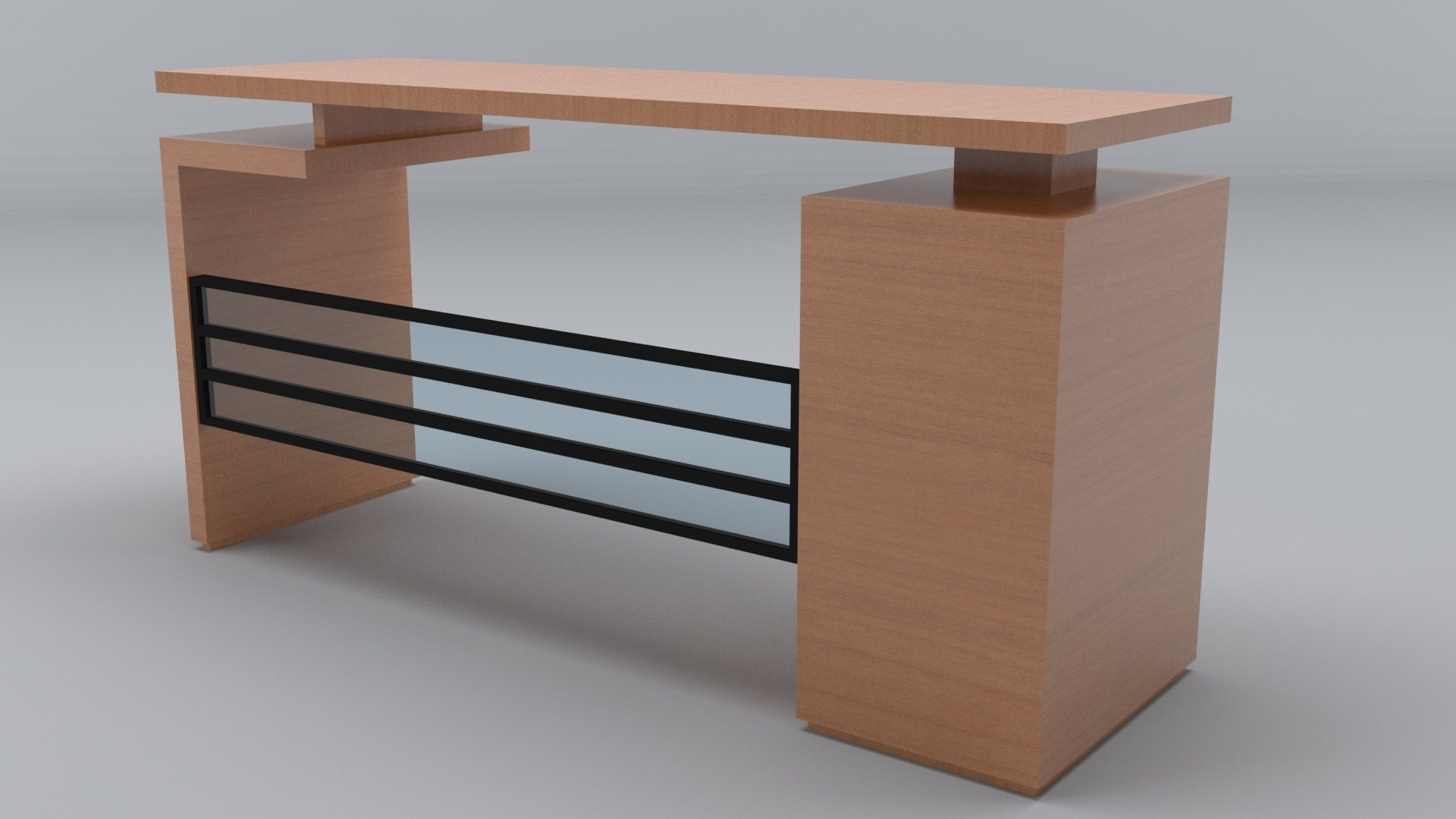 Desk Modern Office 3d Model