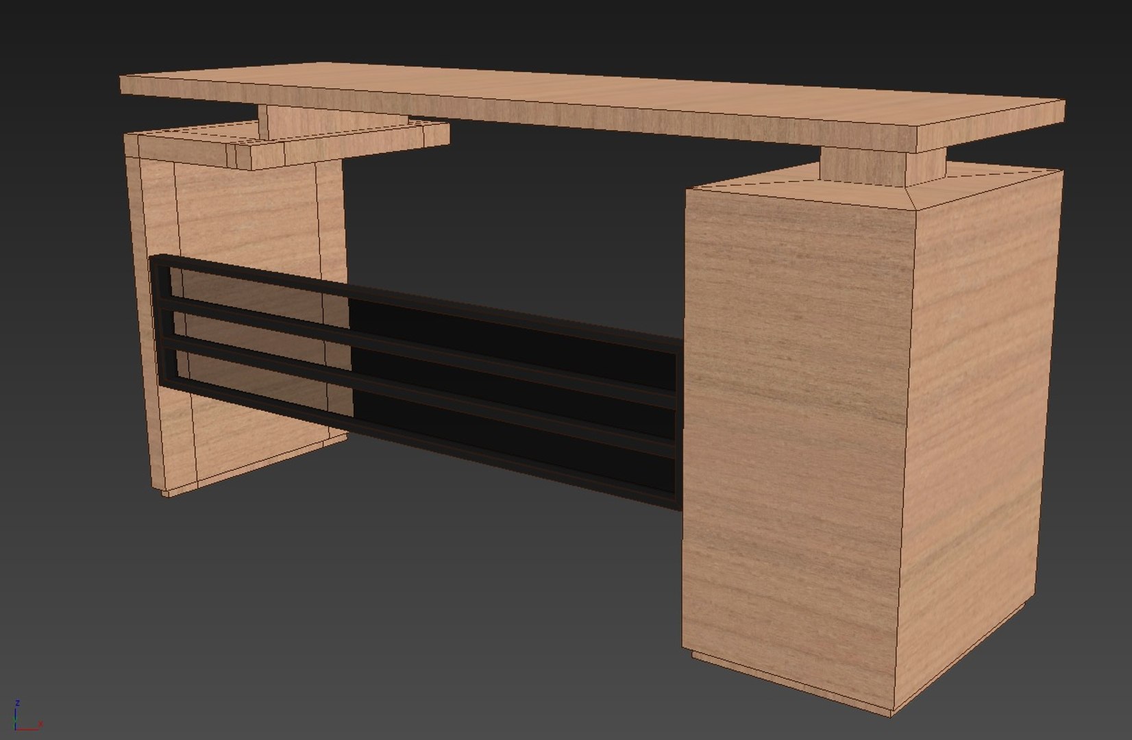 Desk Modern Office 3d Model