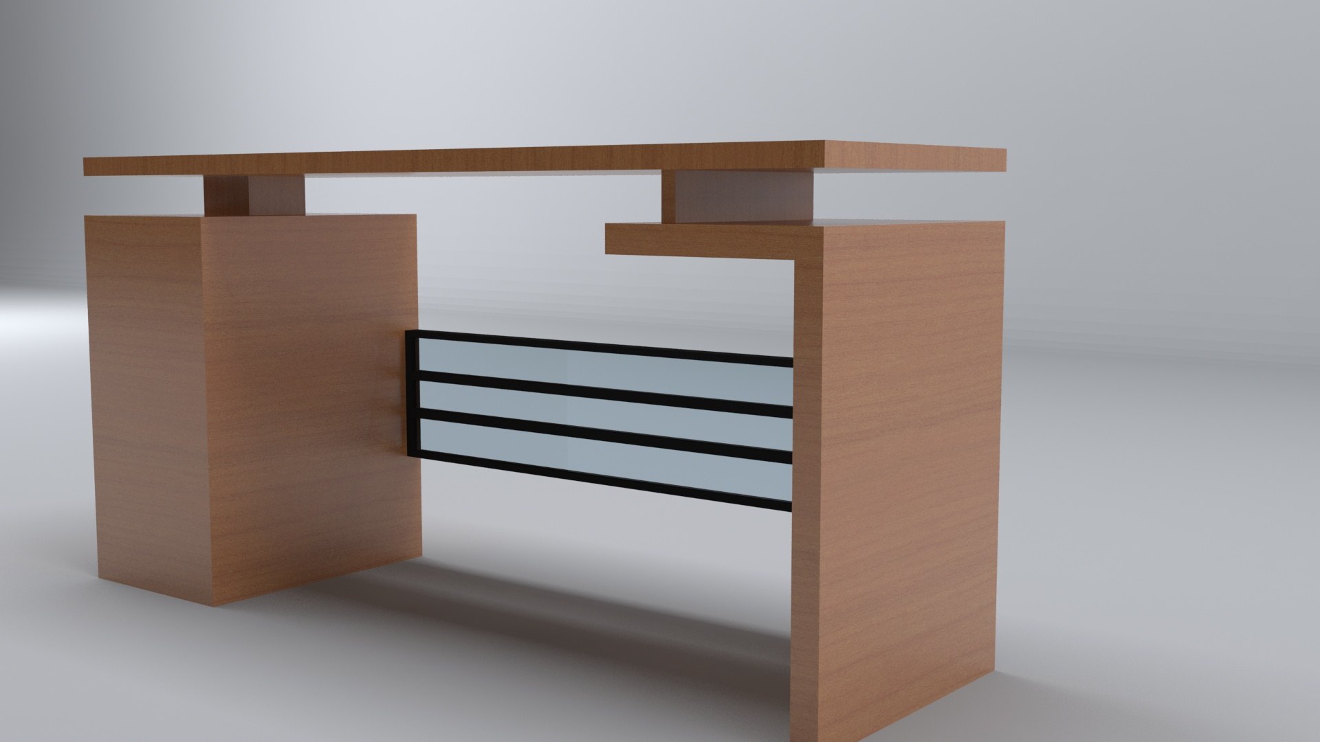 Desk Modern Office 3d Model