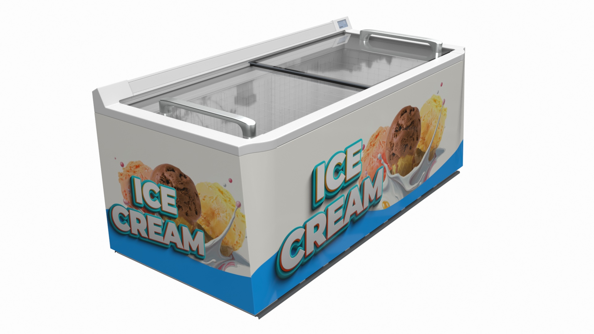 Ice Cream Chest Freezer 3D Model - TurboSquid 2341218