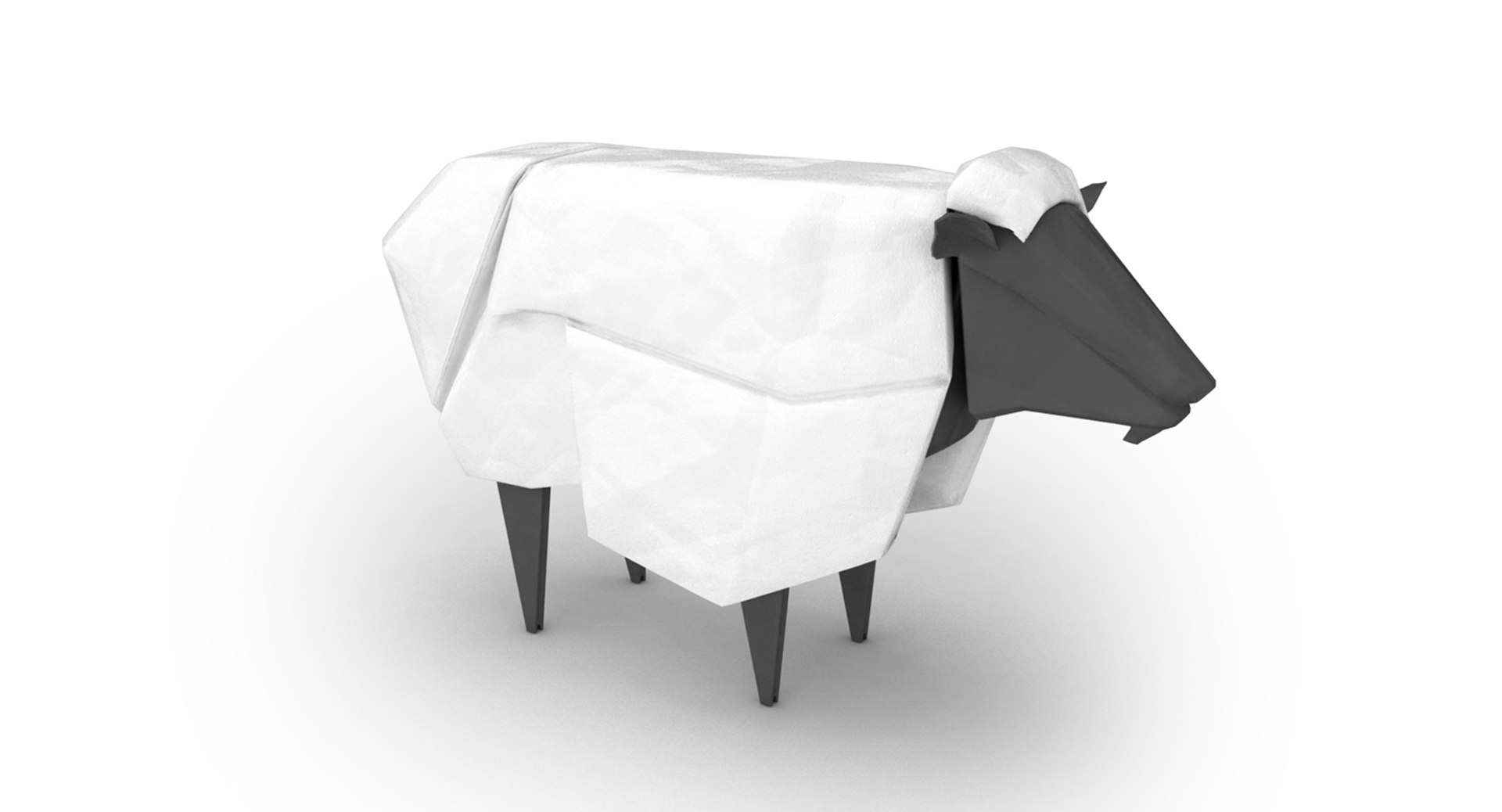 Origami Sheep 3D - TurboSquid 1344784