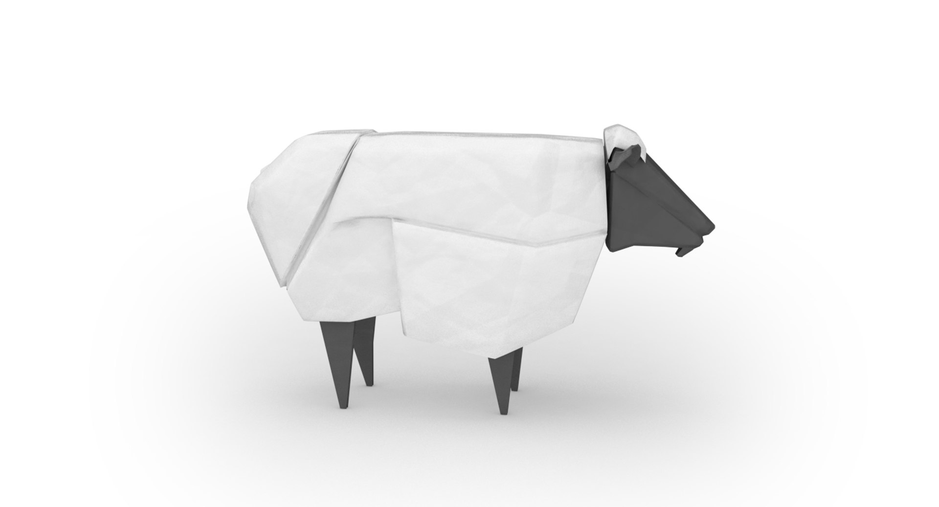 Origami Sheep 3D - TurboSquid 1344784