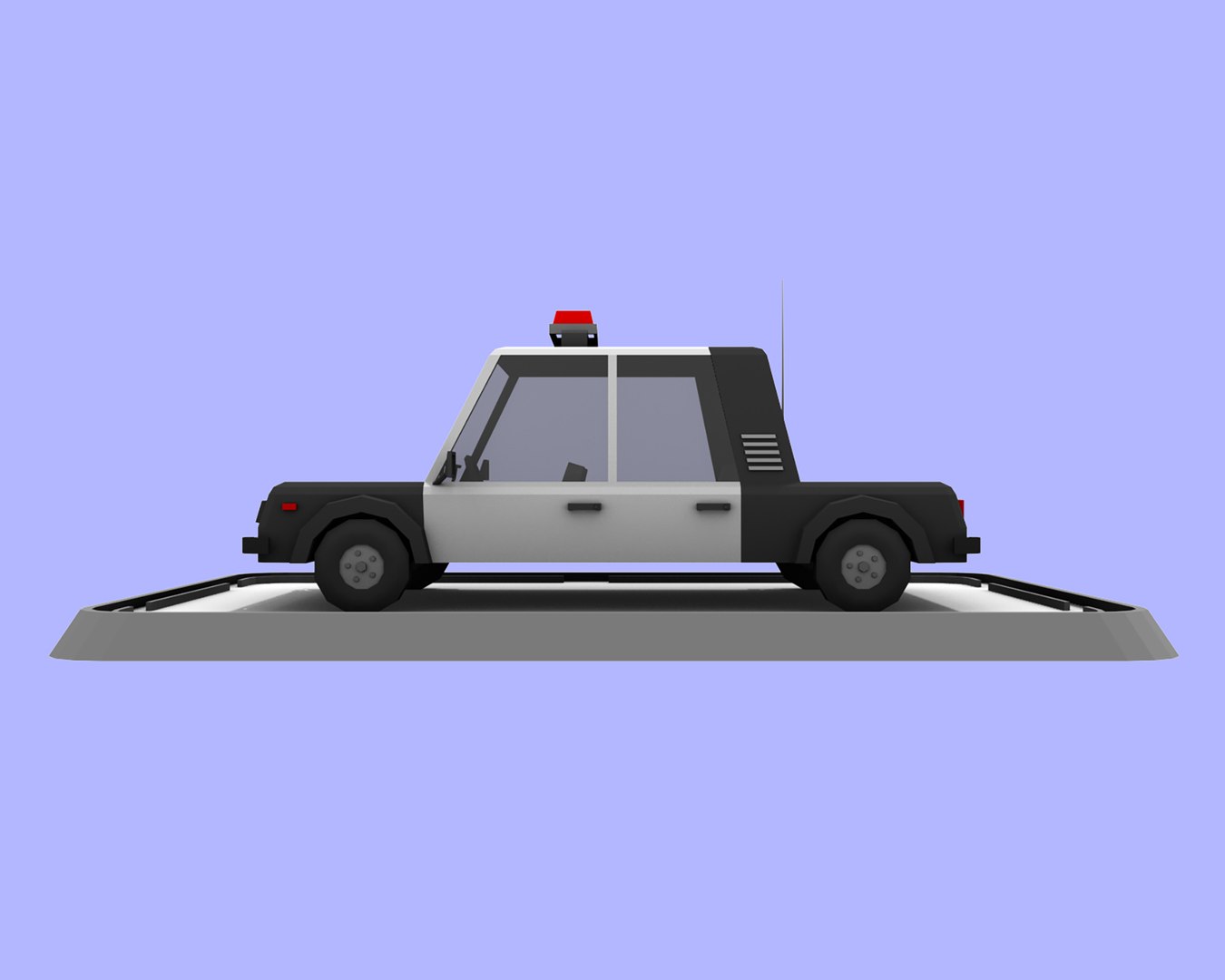 Cartoon Low Poly Police Car 3D Model - TurboSquid 1840068