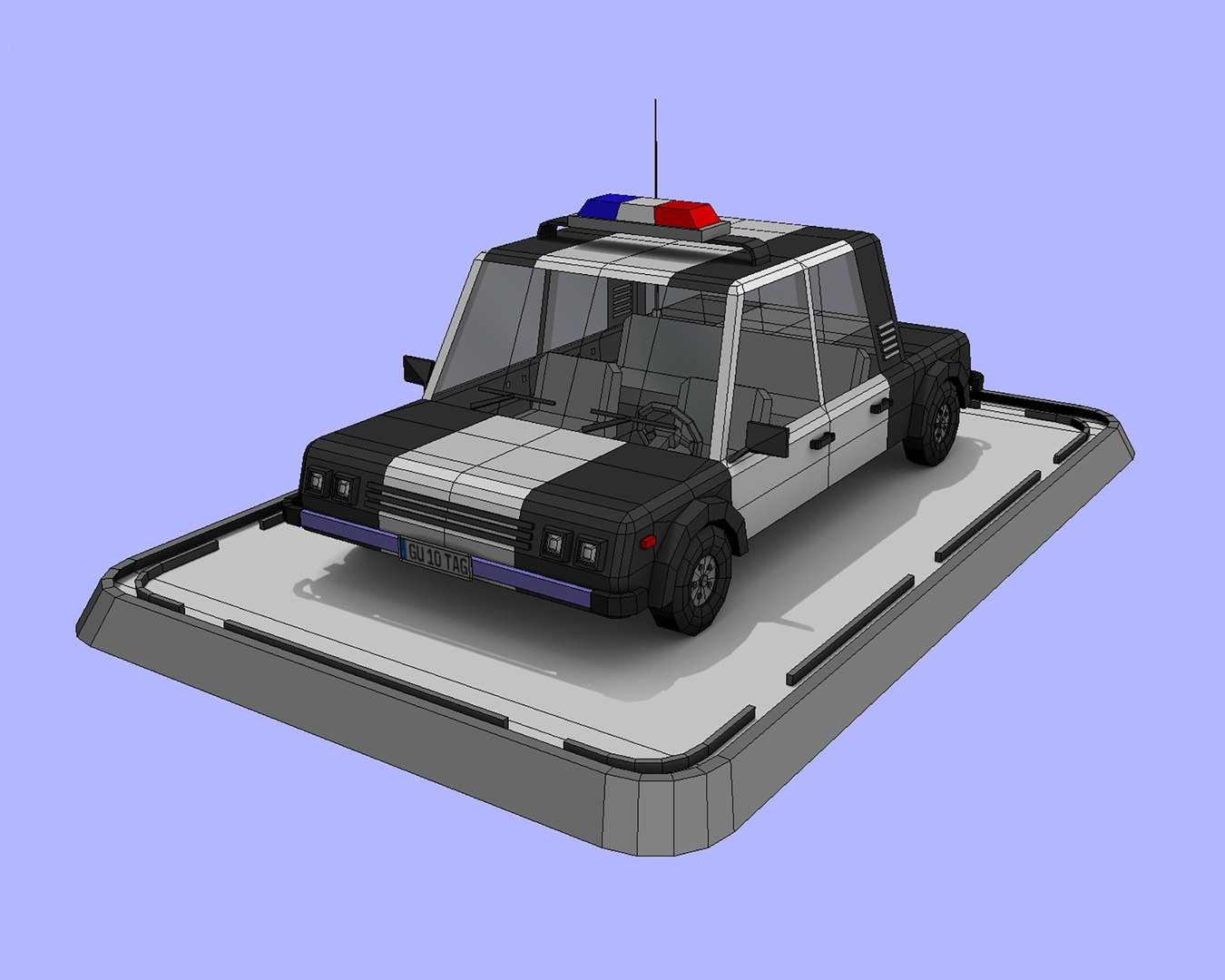 Cartoon Low Poly Police Car 3D Model - TurboSquid 1840068